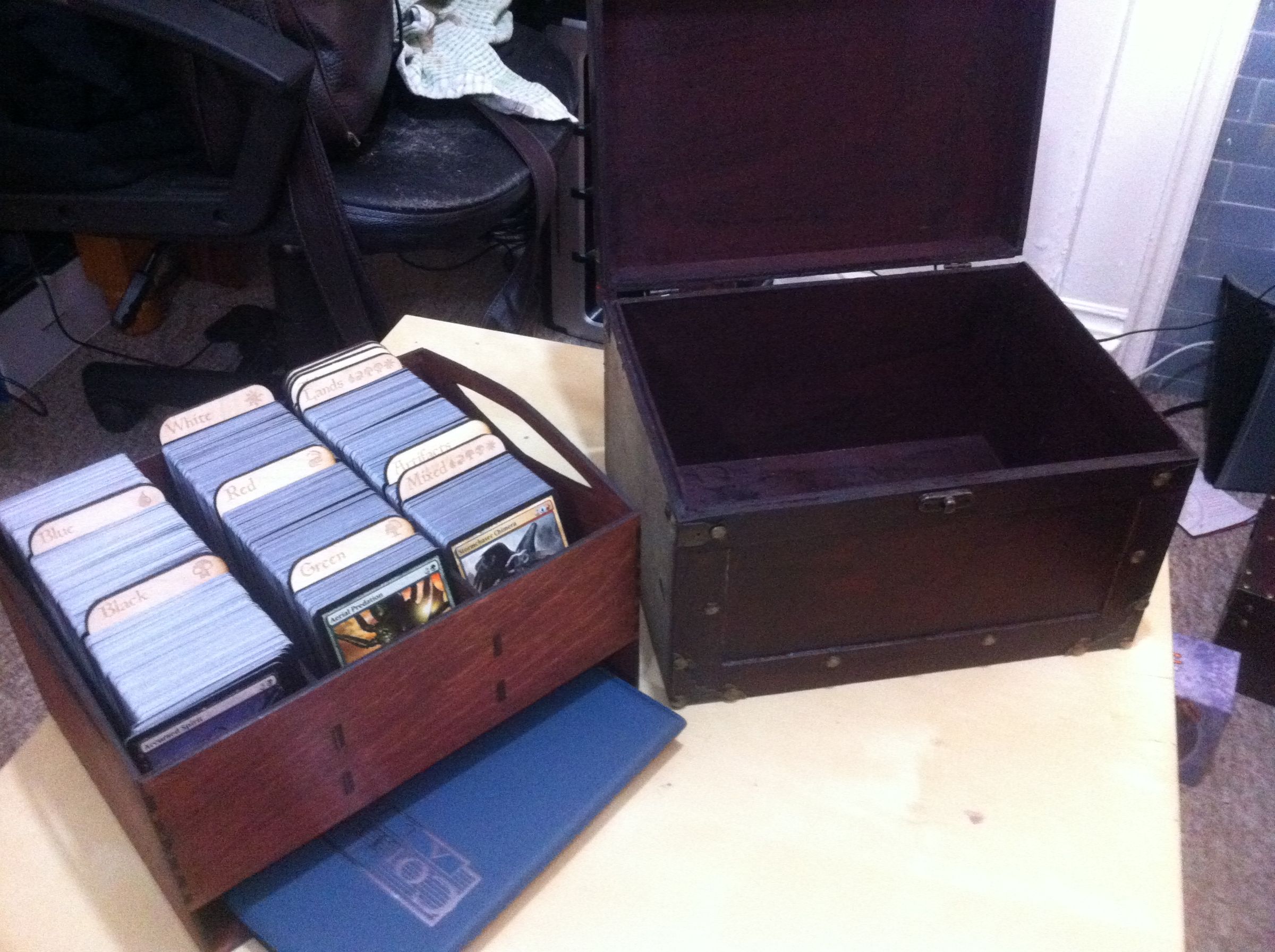 Magic: the Gathering Storage Box With Laser-cut Card Tray & Dividers ...