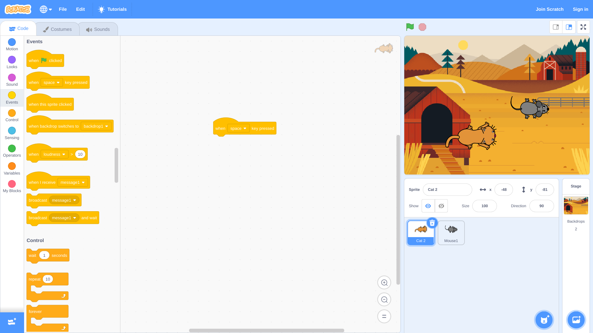 How to Program a Simple Cat & Mouse Game With Scratch! (videos Included ...