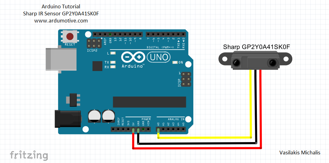 How To Use The Sharp Ir Sensor (gp2y0a41sk0f) - Arduino Tutorial : 5 