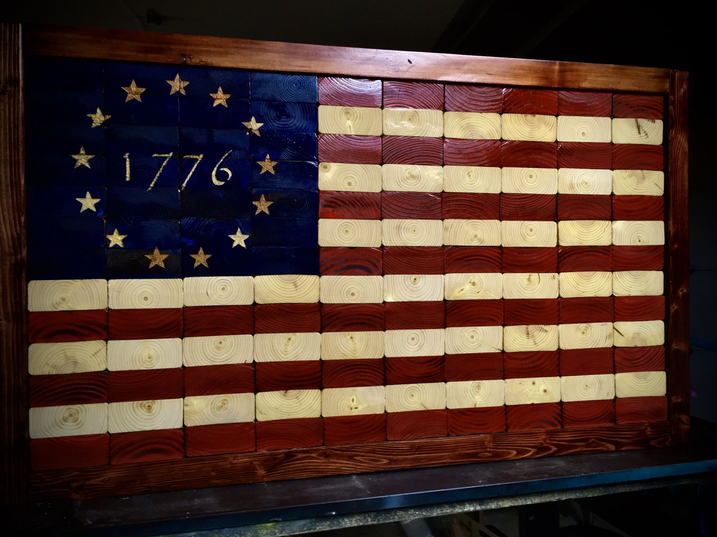 Easy - Scrap 2x4 End Grain Flag : 12 Steps (with Pictures) - Instructables