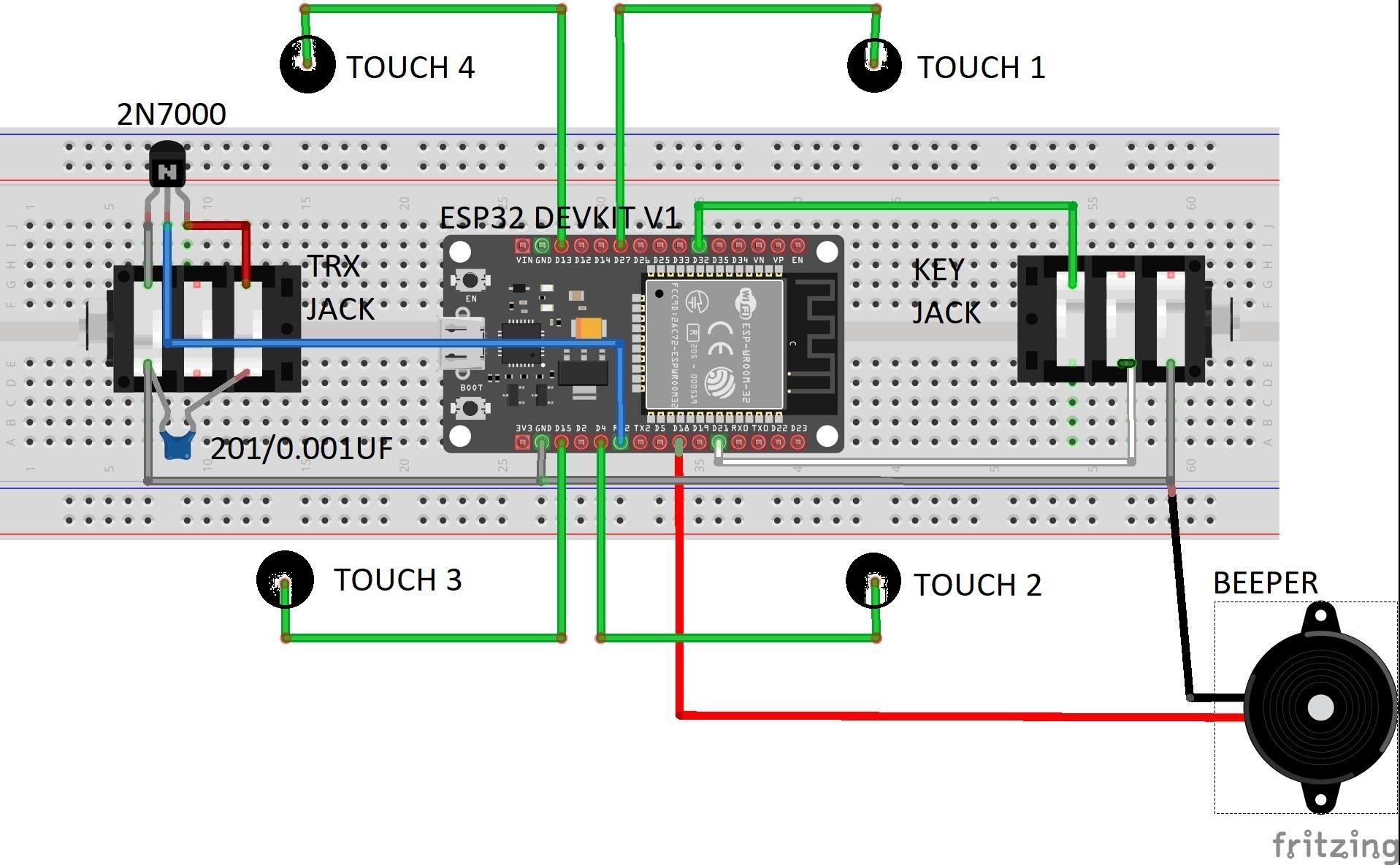 ESP32 CW KEYER WITH TOUCH BUTTONS AND BLUETOOTH INTERFACE : 11 Steps ...