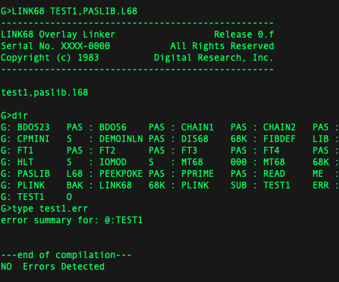 68k-mbc Installing and Testing PASCAL+/MT : 3 Steps - Instructables