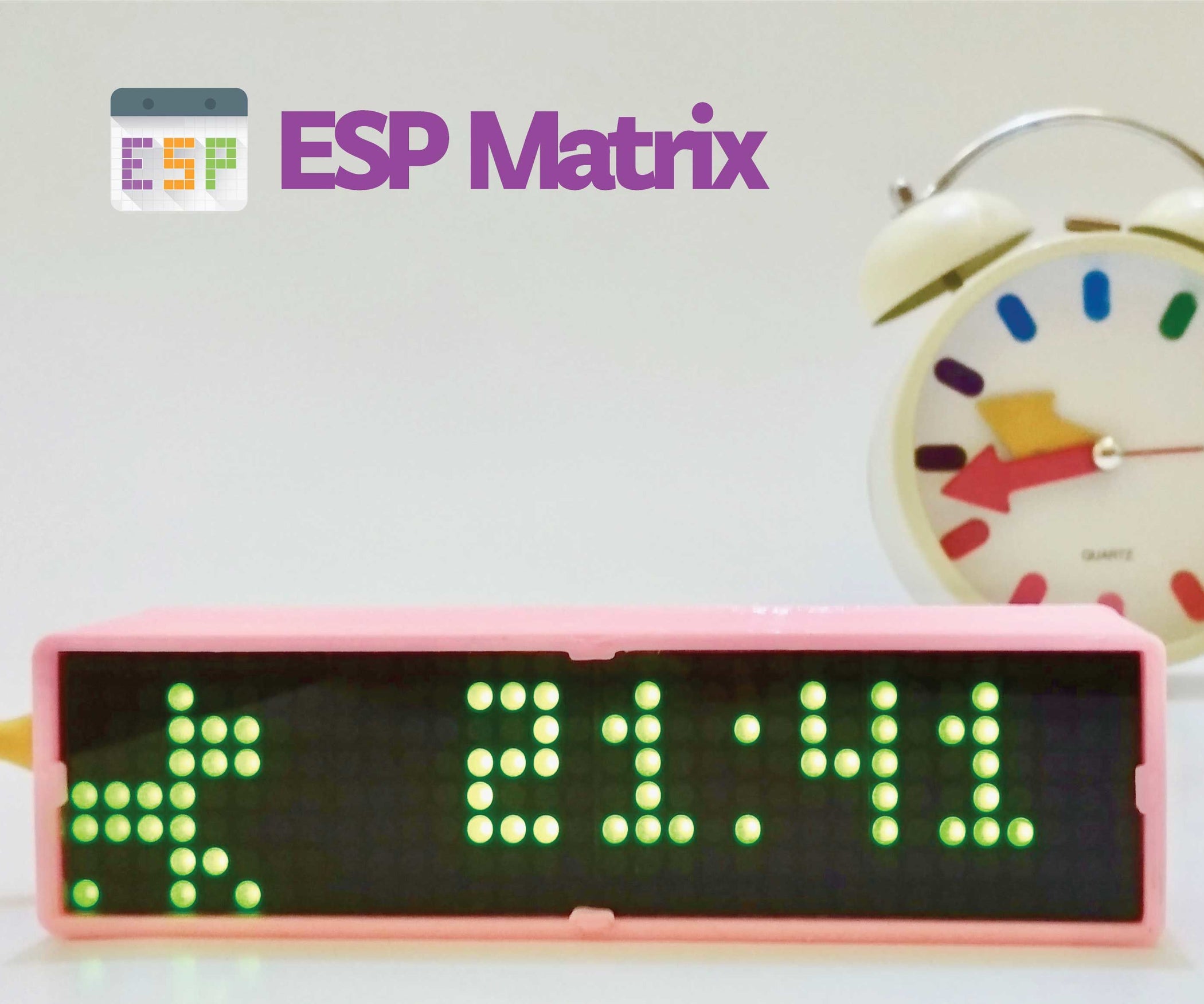 Iot Smart Clock Dot Matrix Use Wemos Esp8266 Esp Matrix 12 Steps