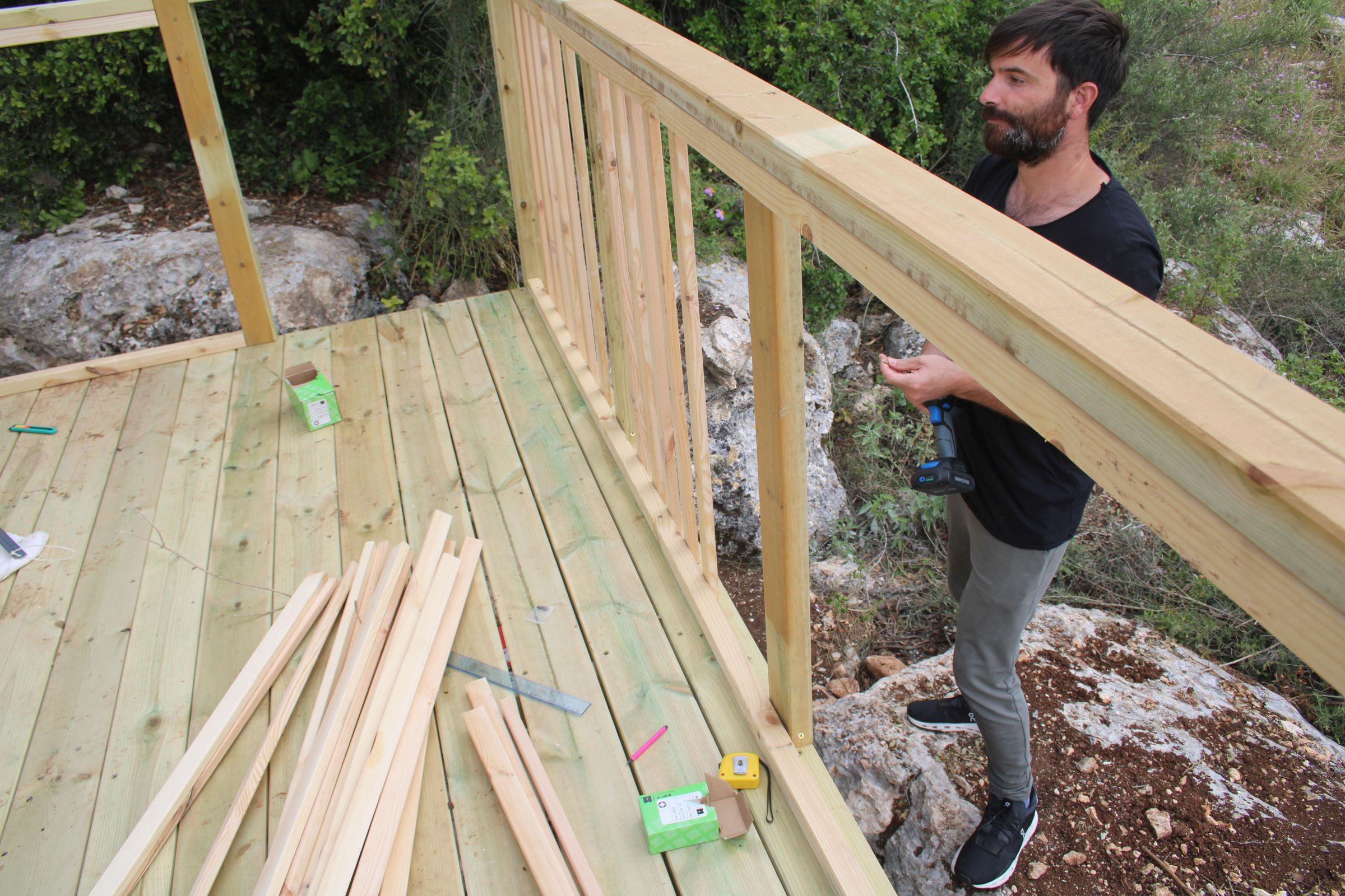 Elevated Wooden Deck (With Stairs) : 11 Steps (with Pictures ...
