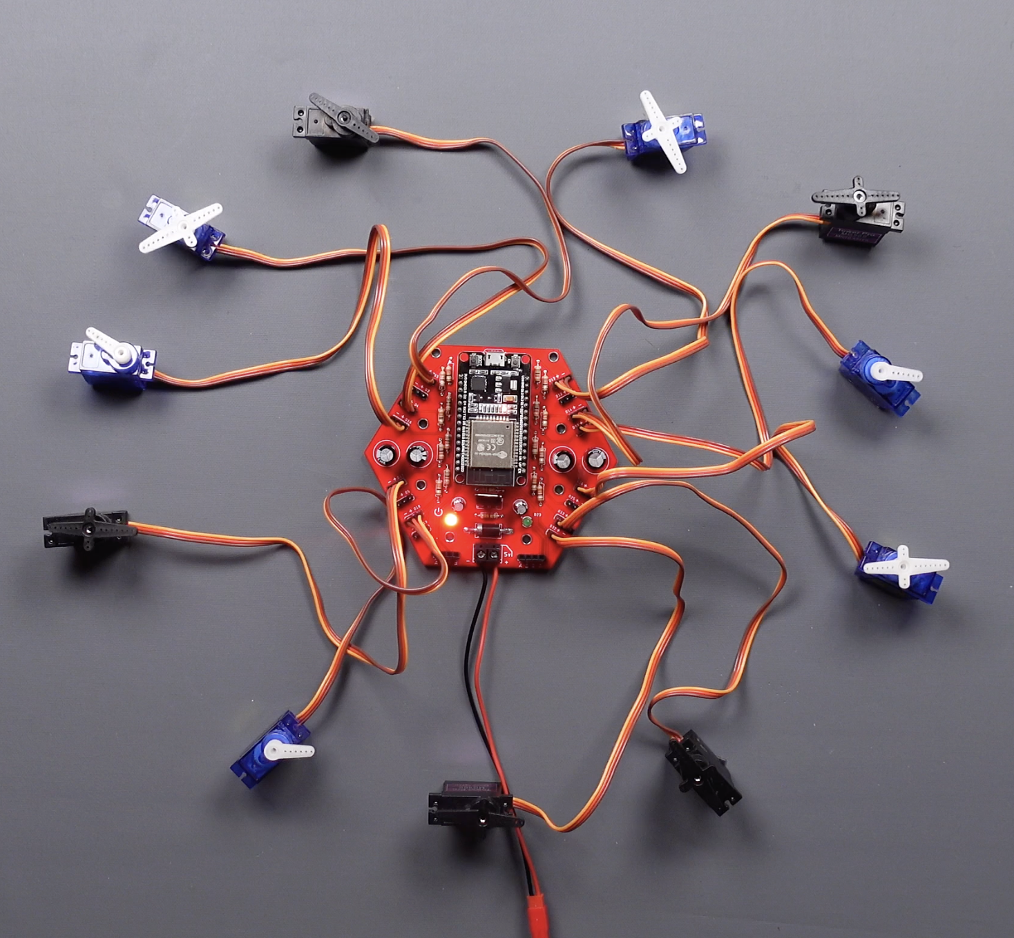 One and Multiple Servo Motor Control With ESP32 Development Board : 8 ...