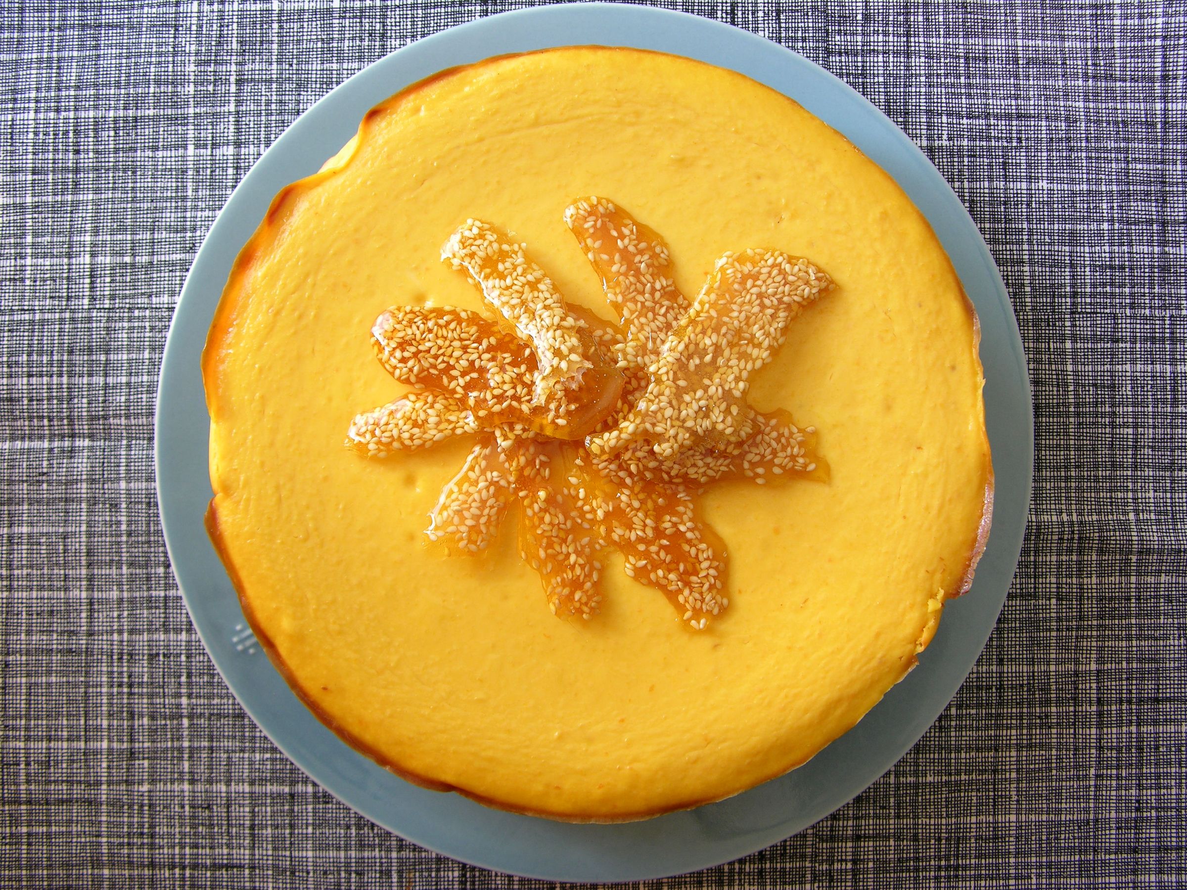 Butternut Squash Cheesecake With Tear Drop Sesame Candy : 7 Steps (with ...