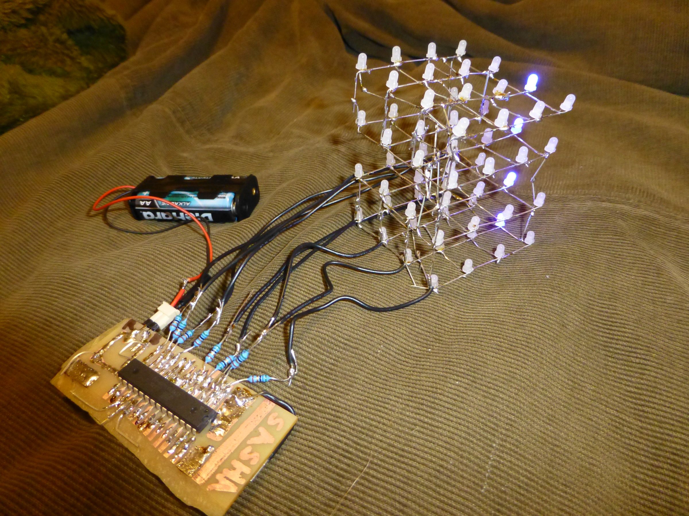 4x4x4 LED Cube With Charlieplexing : 6 Steps (with Pictures ...
