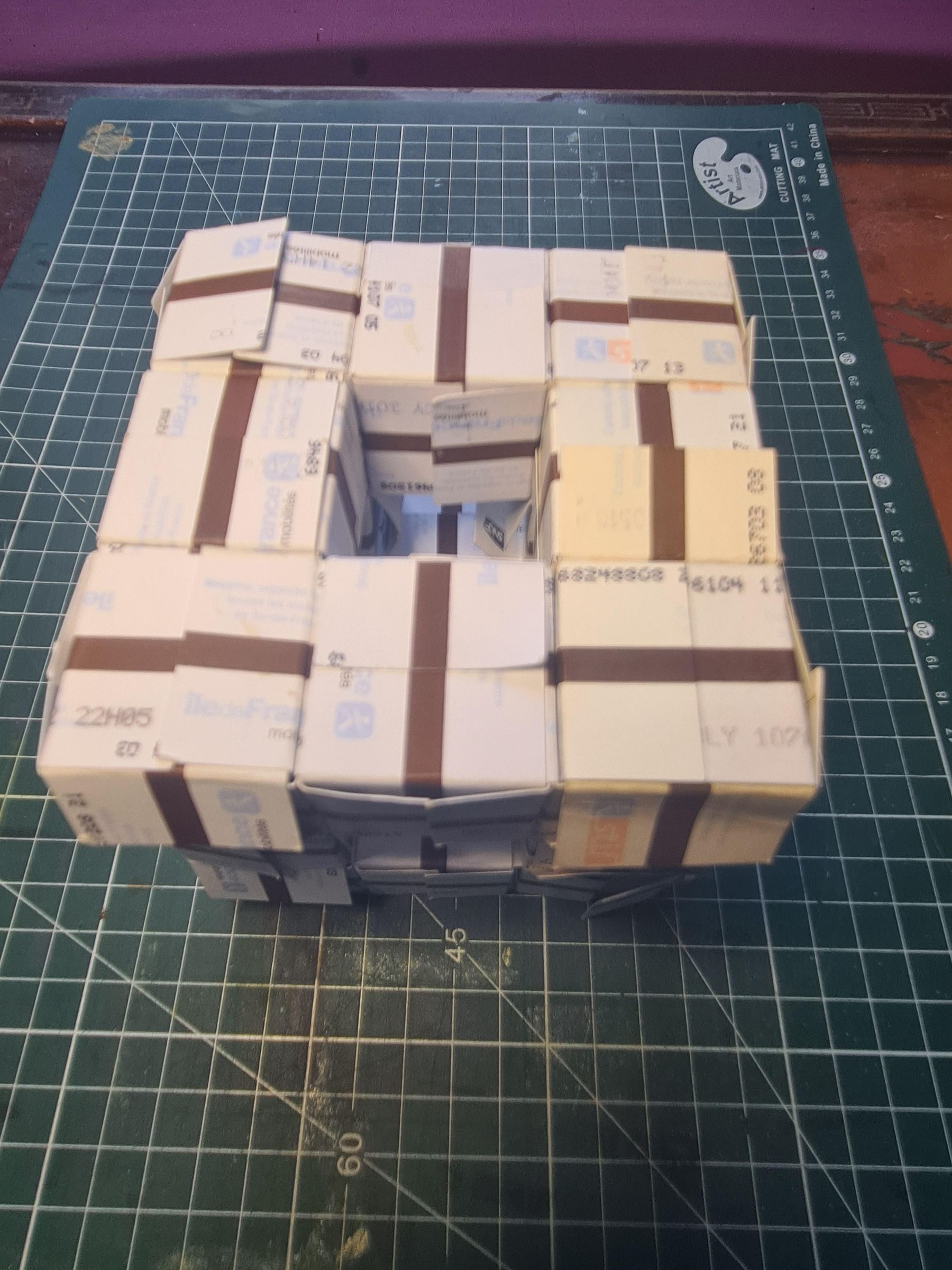 Menger's Cube Cardboard Lampshade Made From Metro Tickets : 9 Steps ...