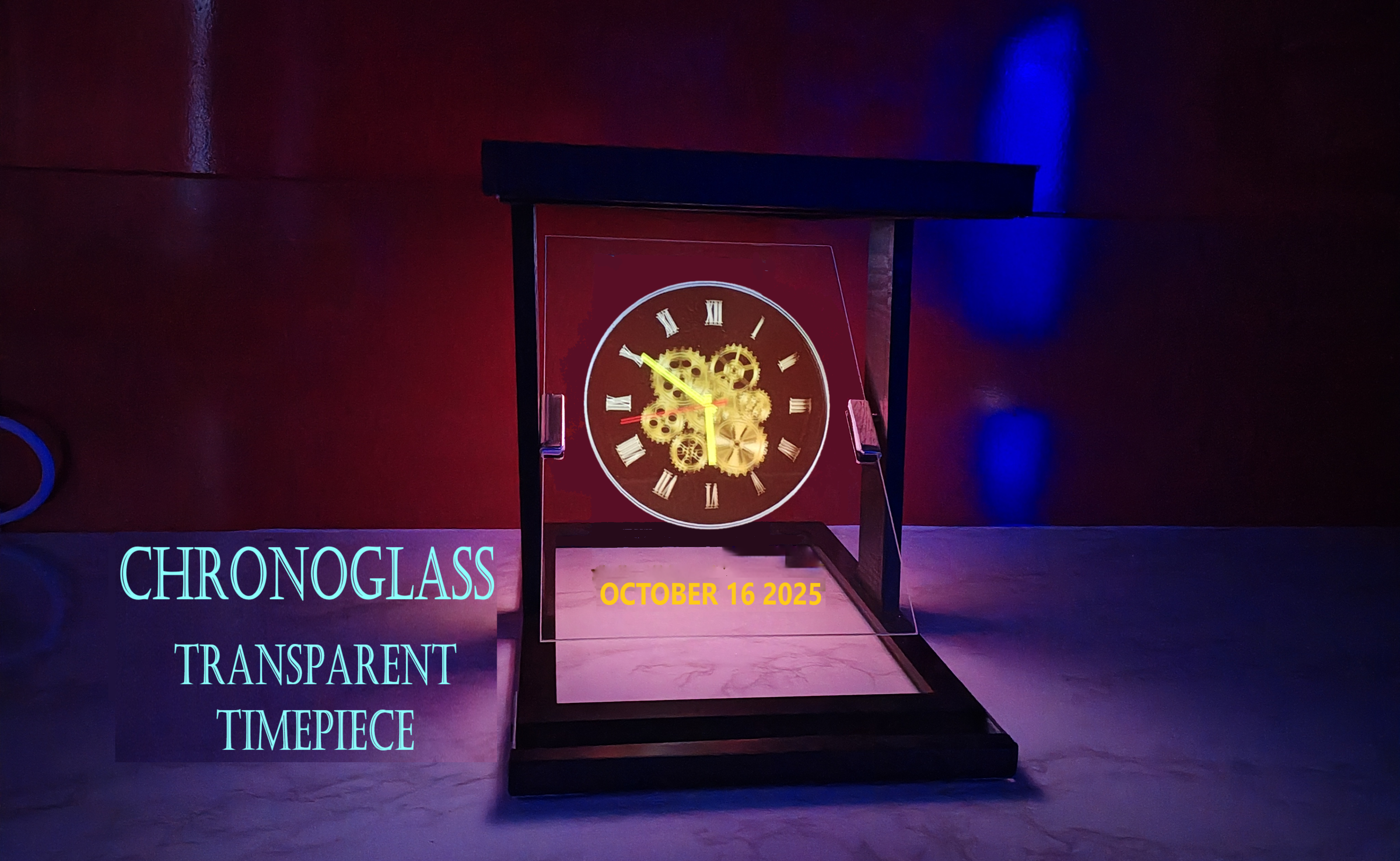 ChronoGlass: DIY Transparent Animated Timepiece: : 7 Steps (with ...
