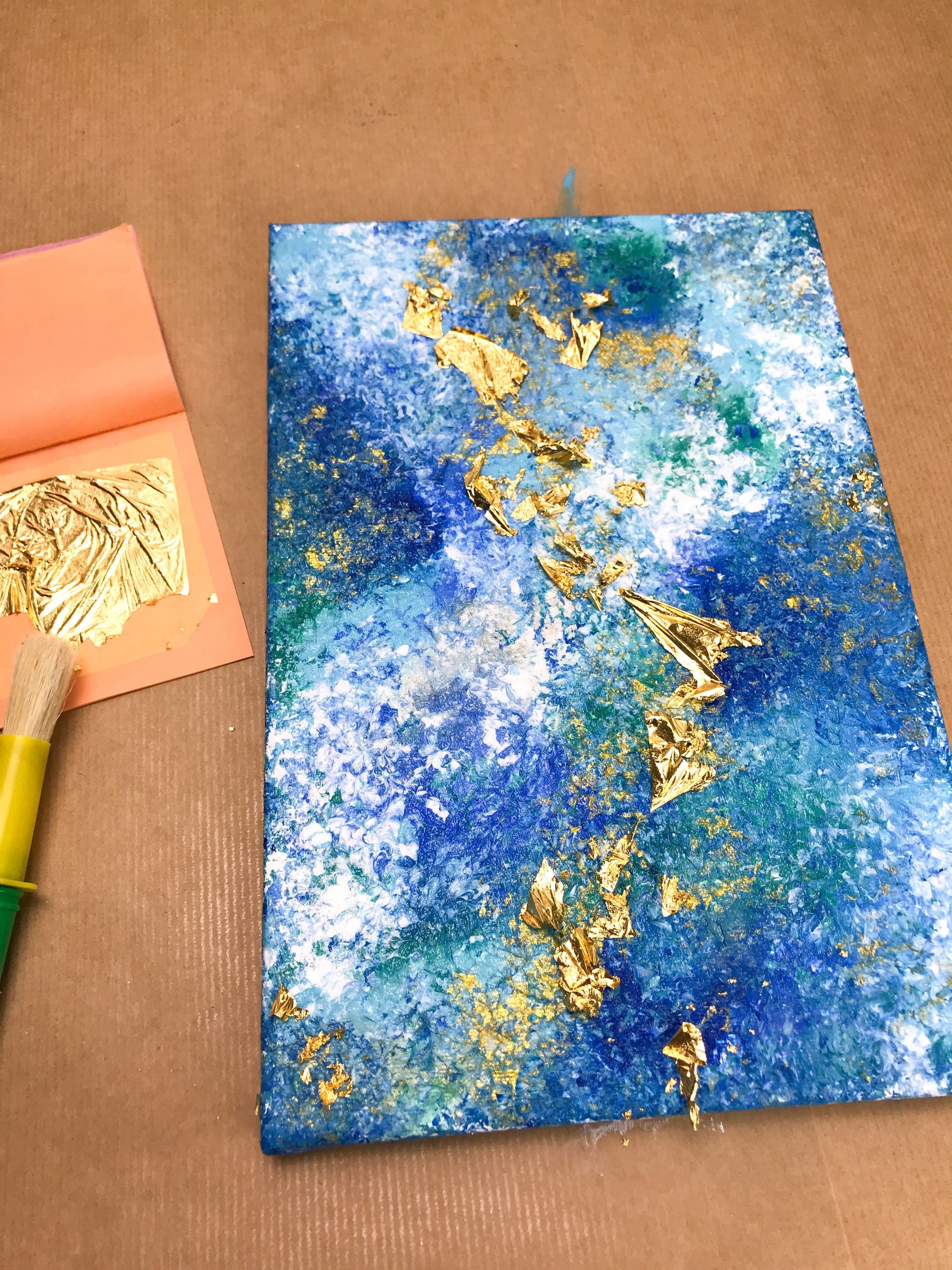 DIY Gold Acrylic Abstract Painting : 13 Steps (with Pictures ...