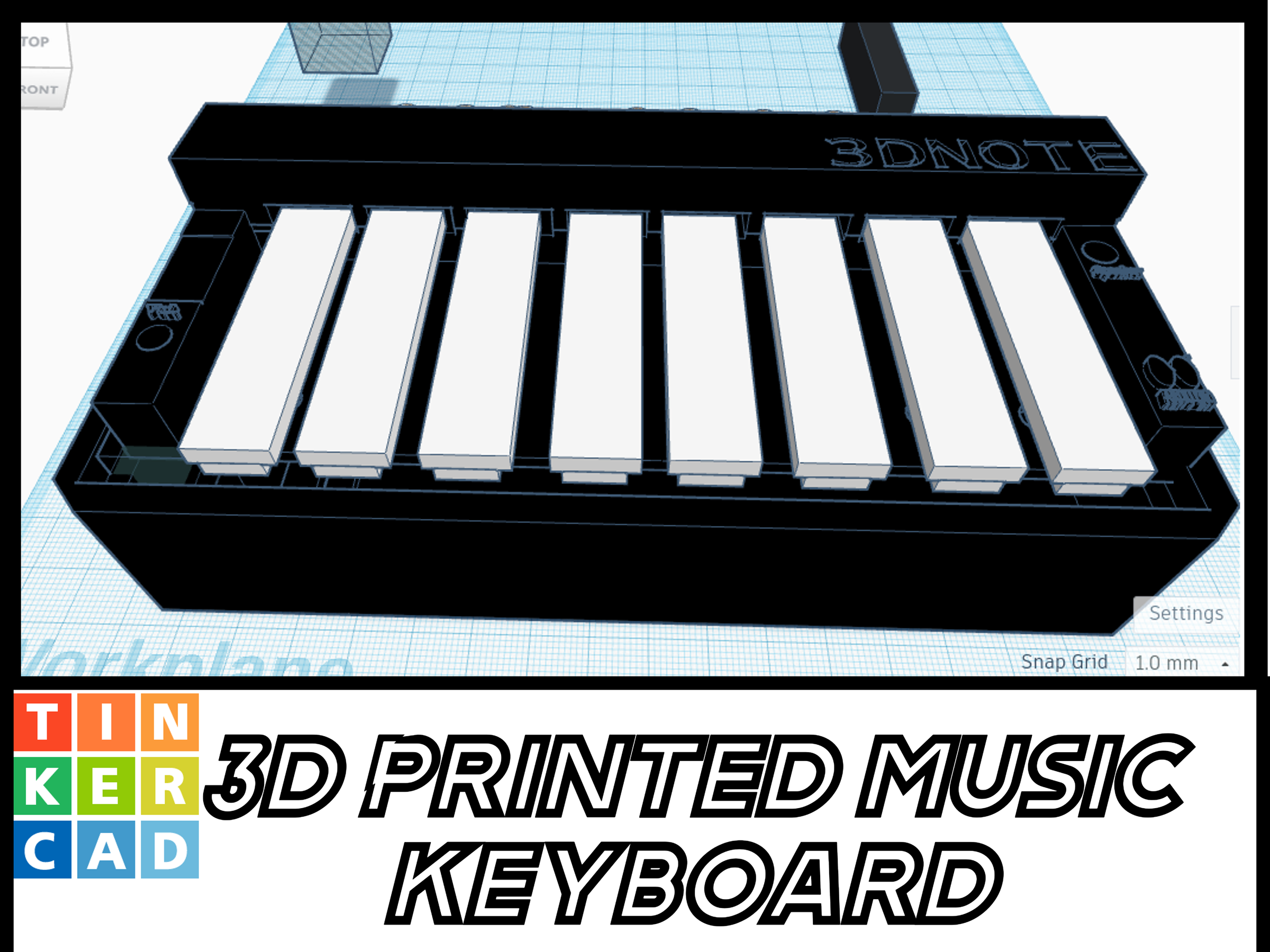 3D-Printed Musical Keyboard! (Designed With TinkerCad) : 7 Steps ...