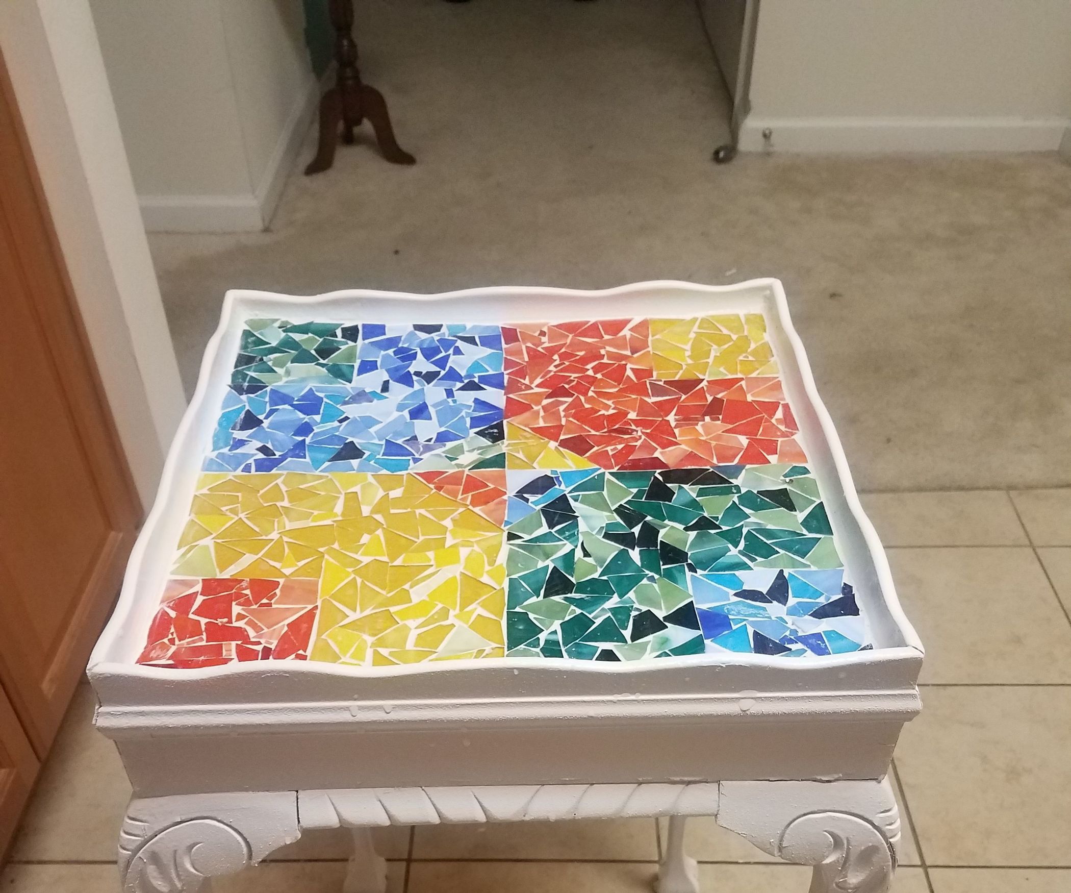 Stained Glass Mosaic Table : 8 Steps (with Pictures) - Instructables