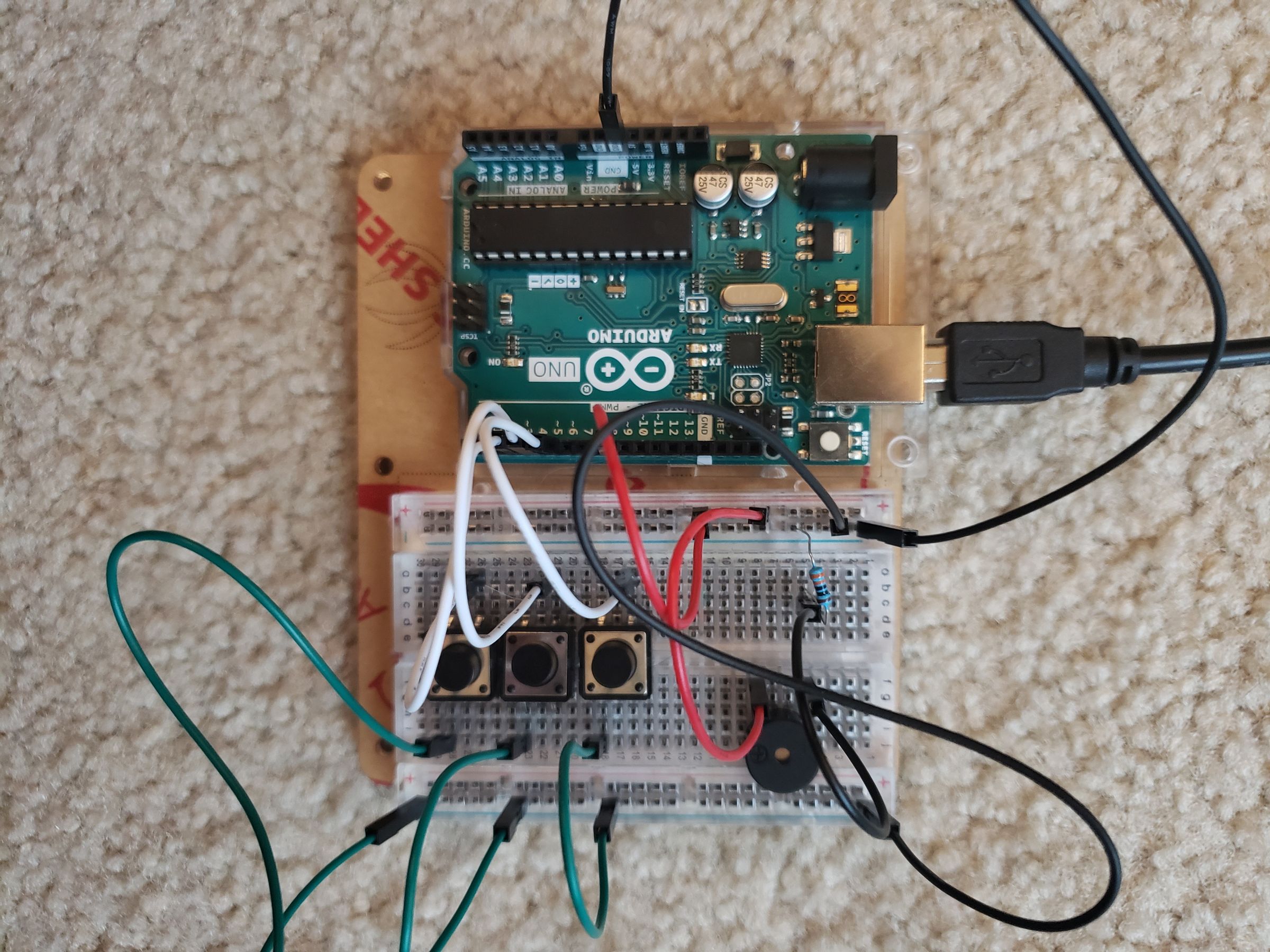 Arduino - Piezo Three Button Piano : 4 Steps - Instructables