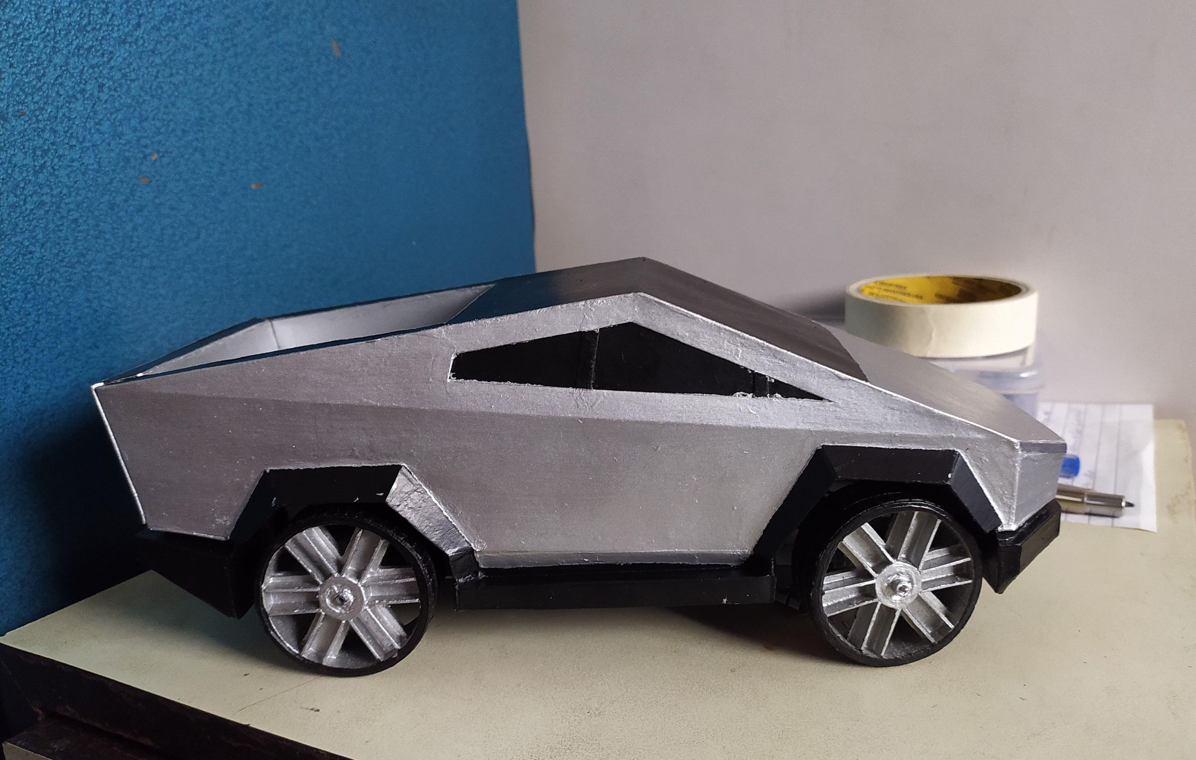Tesla Cybertruck DIY Made of Cardboard : 6 Steps (with Pictures ...