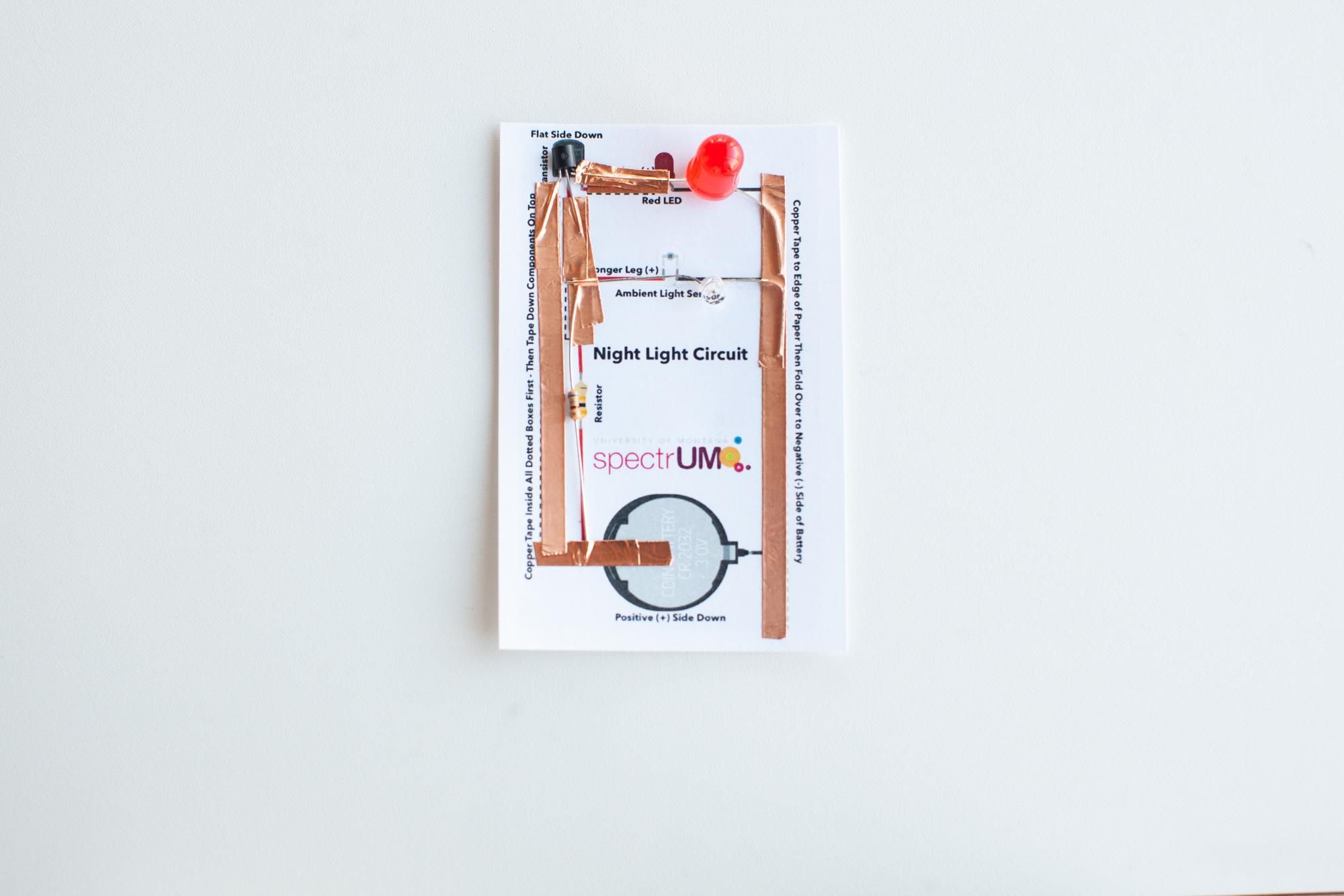 Make a Simple Ambient Light Sensor/Night Light Paper Circuit : 13 Steps ...