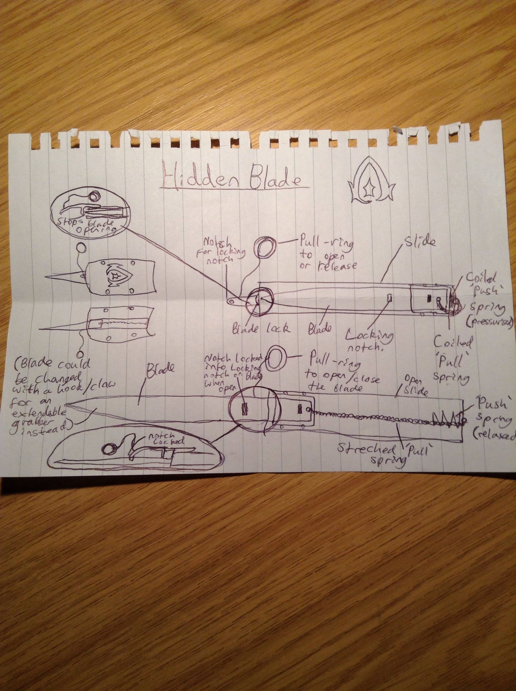 Instructables Hidden Blade Blueprints
