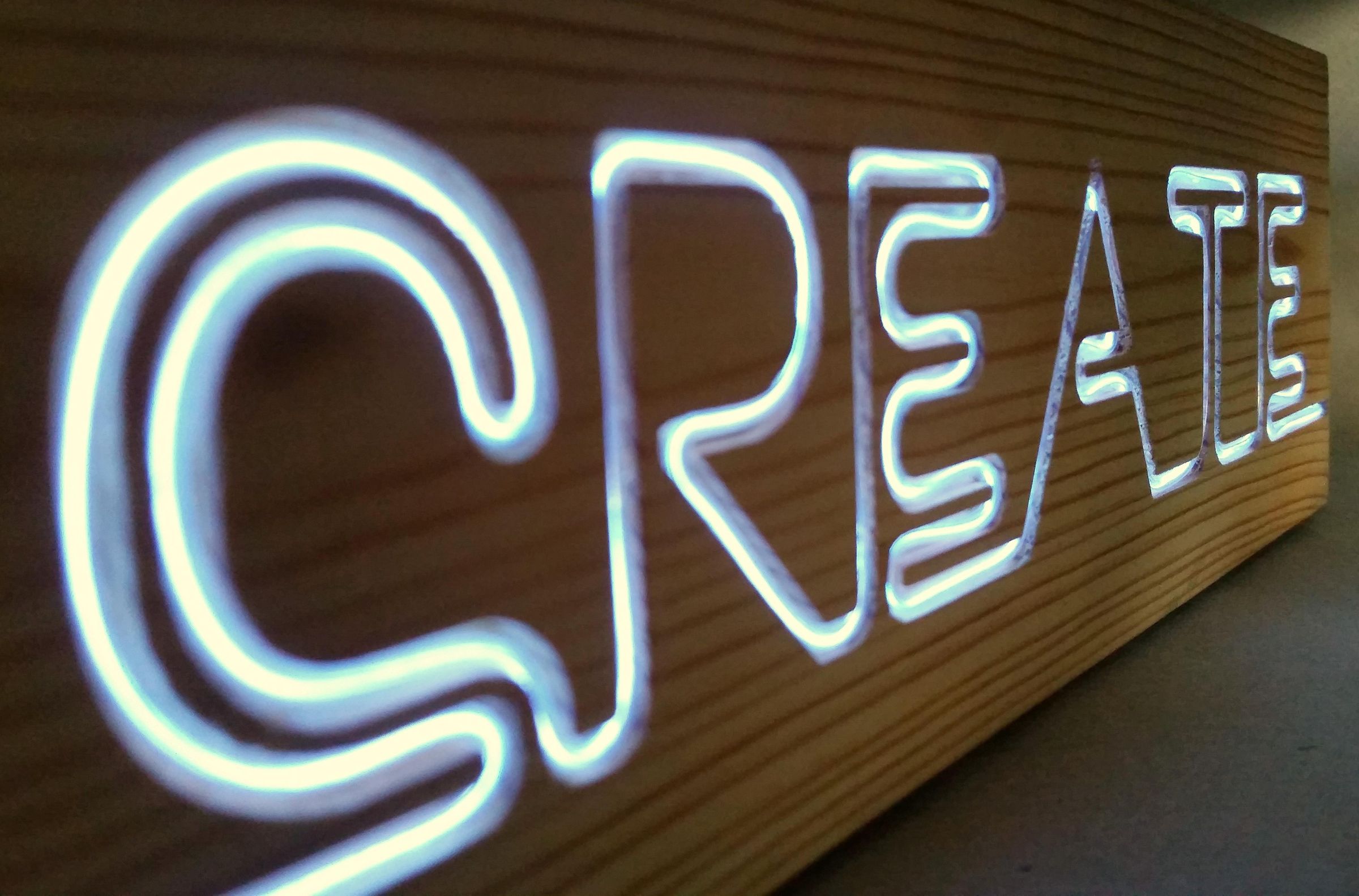 Quick & Easy Wood Backed Neon Signs Using EL Wire : 11 Steps (with ...