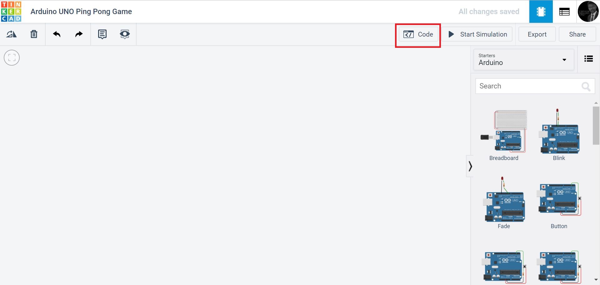 Autodesk Tinkercad Simulation of Arduino UNO Ping Pong Game V2.0: : 5 ...