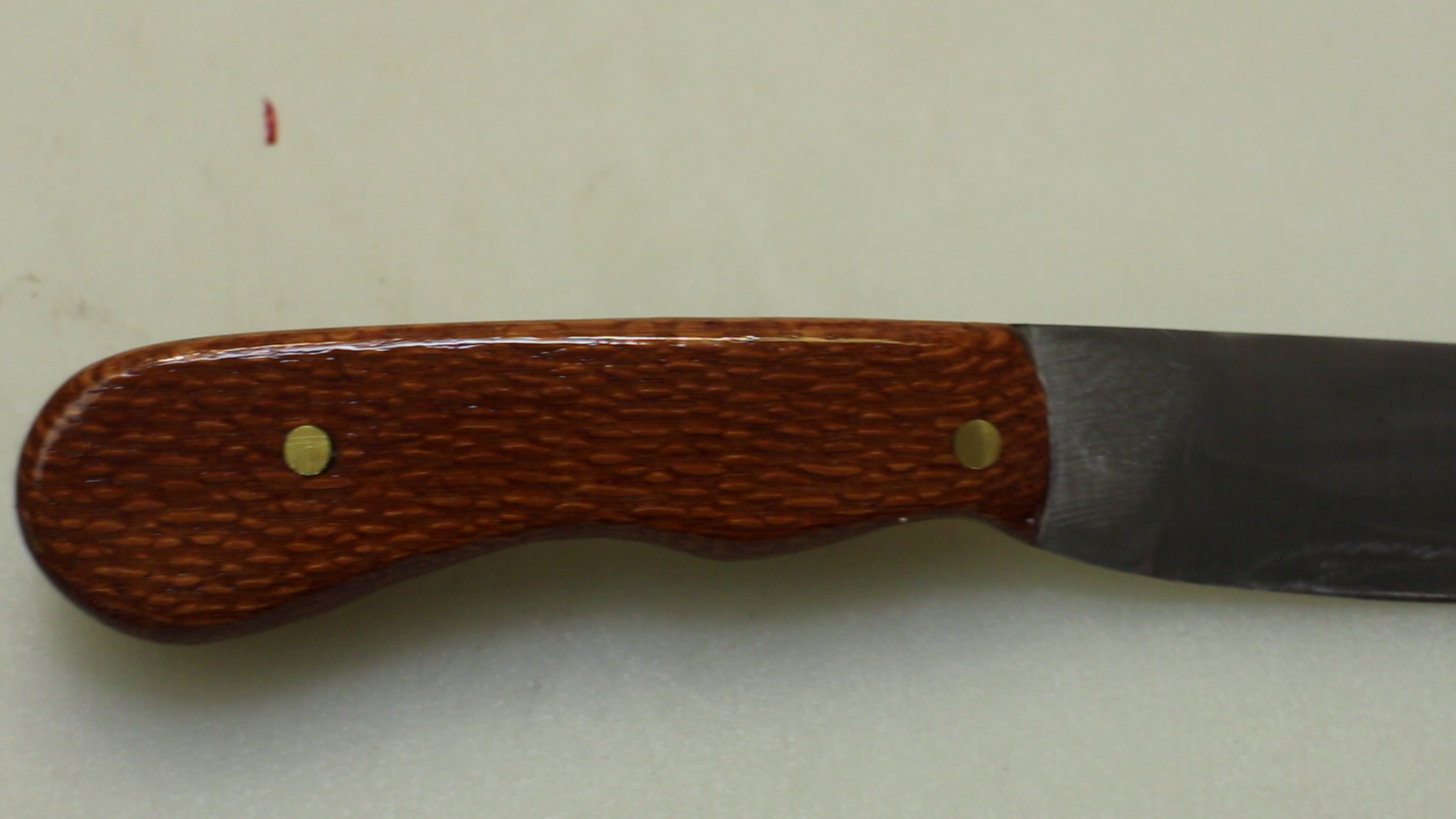 My First Knife Made Out of a Saw Blade With a Fancy Leopard Wood Handle ...
