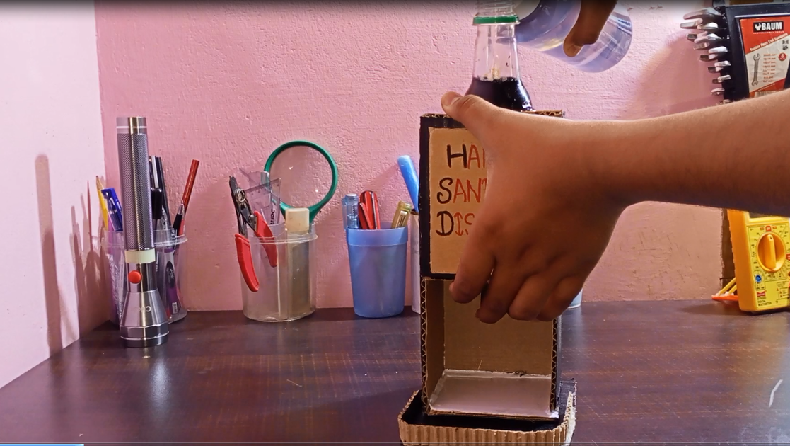 DIY Automatic Hand Sanitizer Dispenser With Cardboard !!!!! : 9 Steps ...