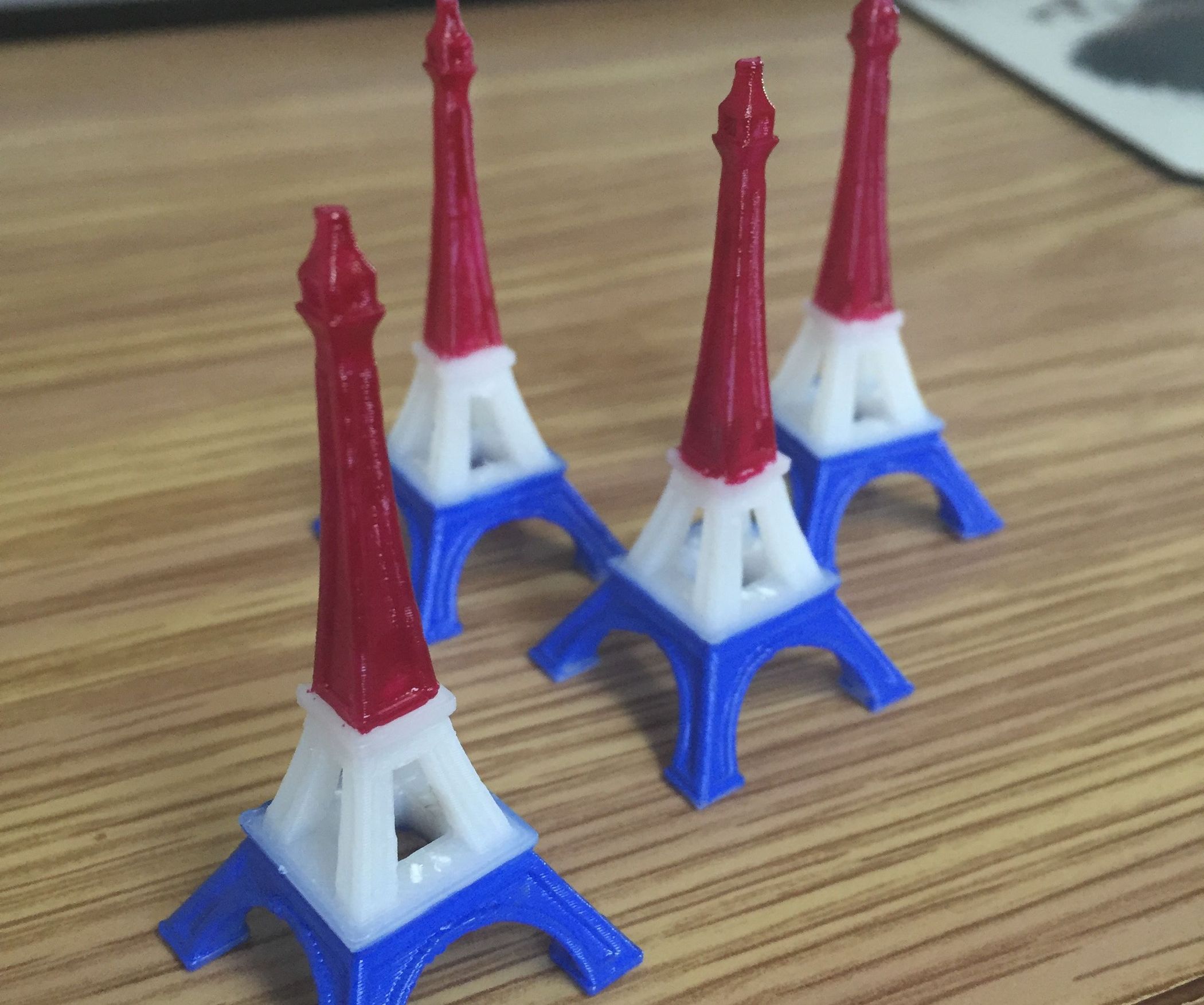 3D Printed French Colour Coded Eiffel Towers : 4 Steps - Instructables