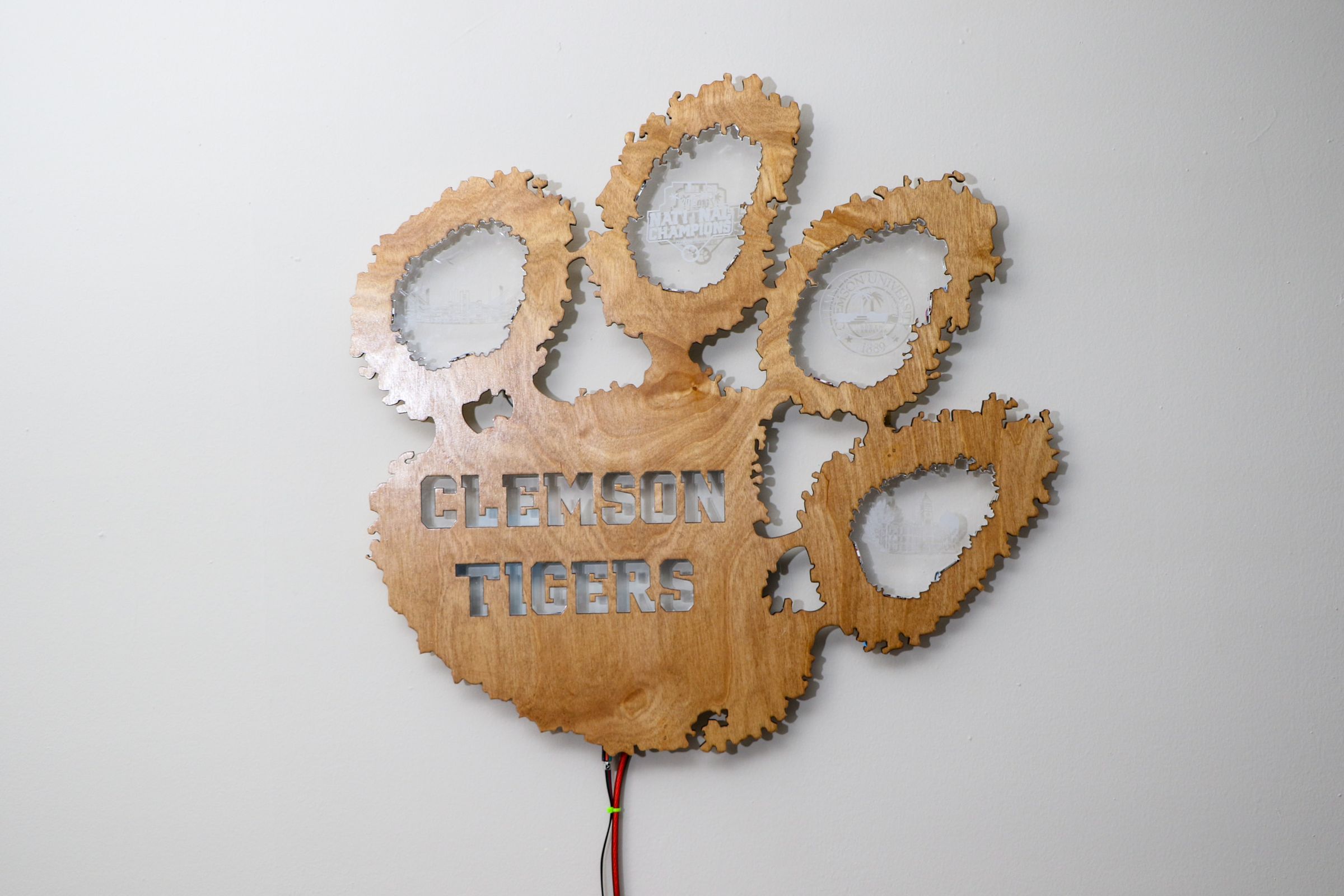 Clemson Tiger Paw Decoration Back-lit With WS2812 LED Strips : 5 Steps ...