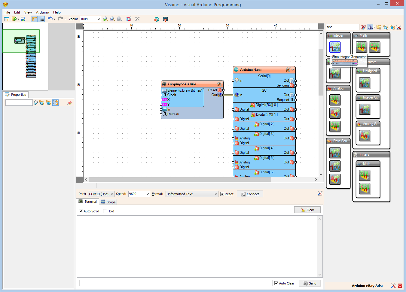Arduino Nano: Bitmap Animation in SSD1306 I2C OLED Display With Visuino ...