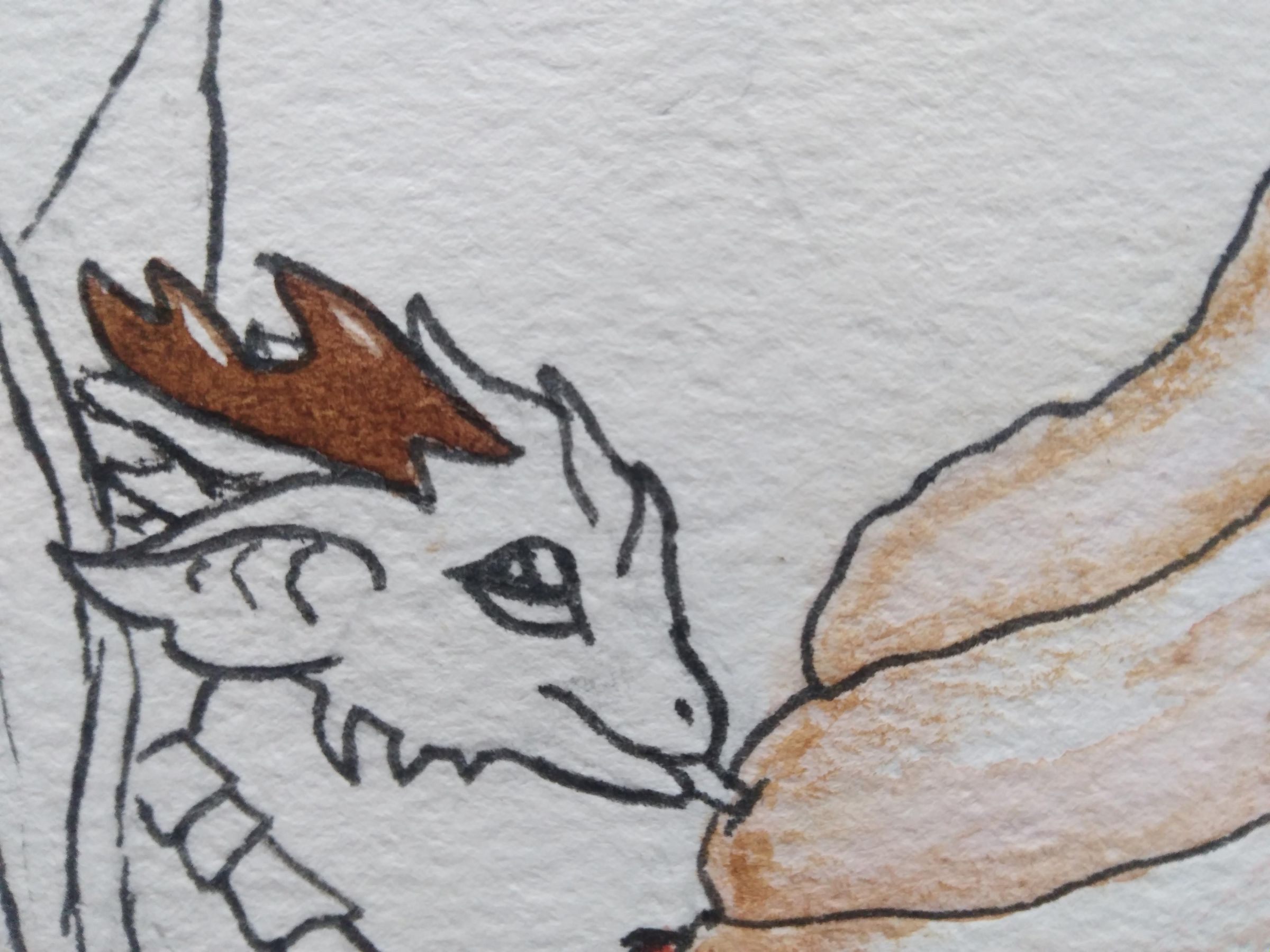 Dragon Horns Drawing