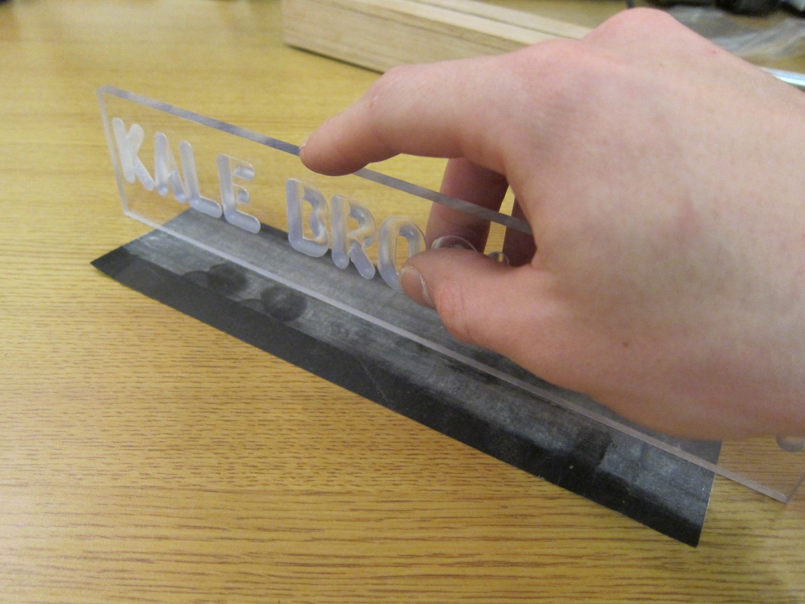 Awesome LED Edge-lit Desktop Nameplate : 10 Steps (with Pictures ...
