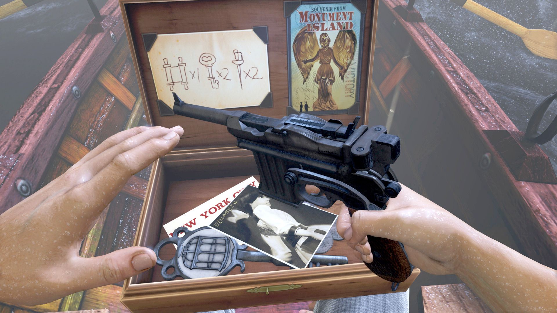Bioshock Infinite Booker DeWitt's Broadsider/Mauser Pistol Replica : 14 ...
