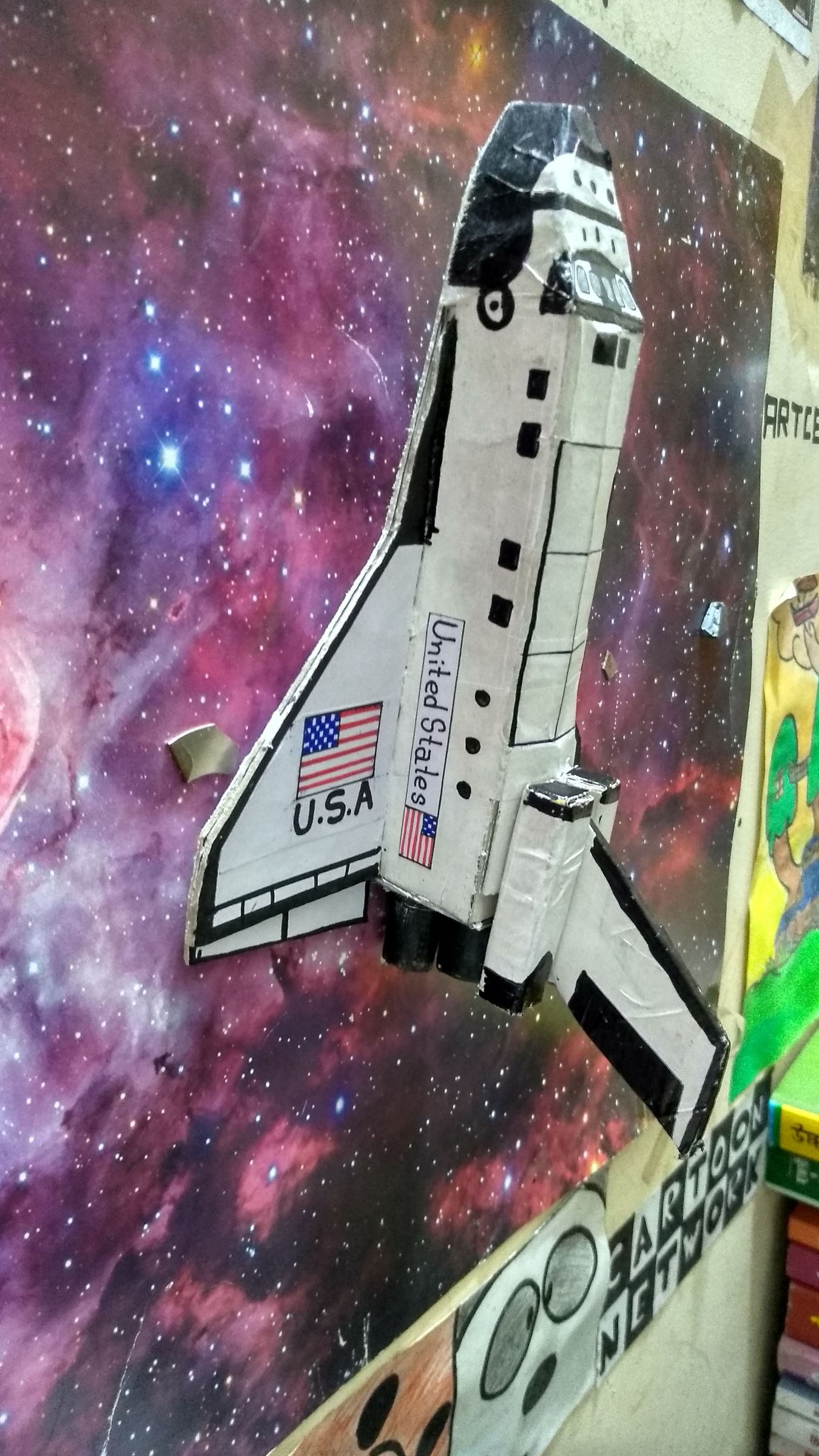 Space Shuttle Atlantis Cardboard Model (With Detachable Cardboard Stand ...