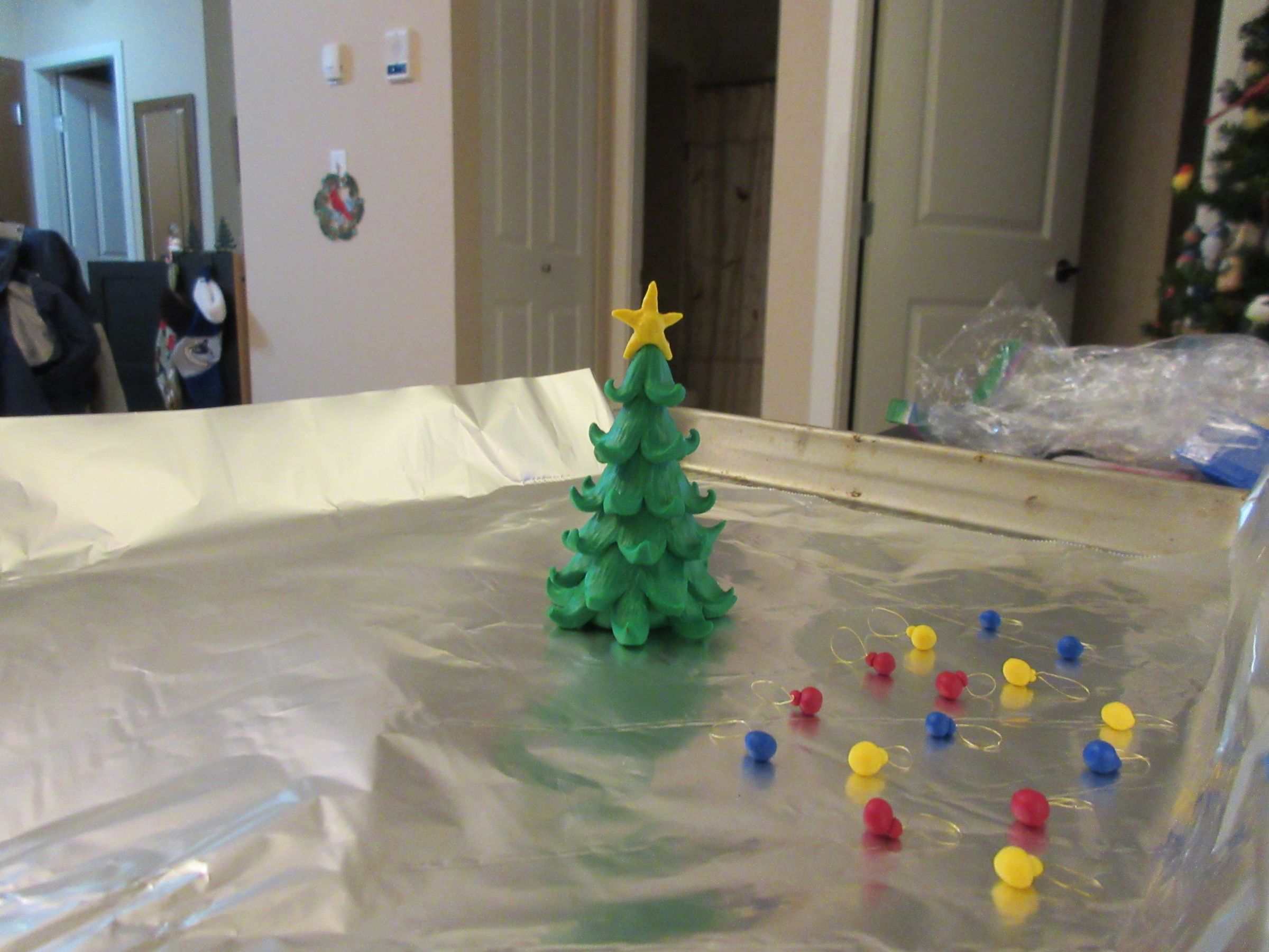 Polymer Clay Christmas Tree With Hanging Ornaments : 10 Steps (with ...