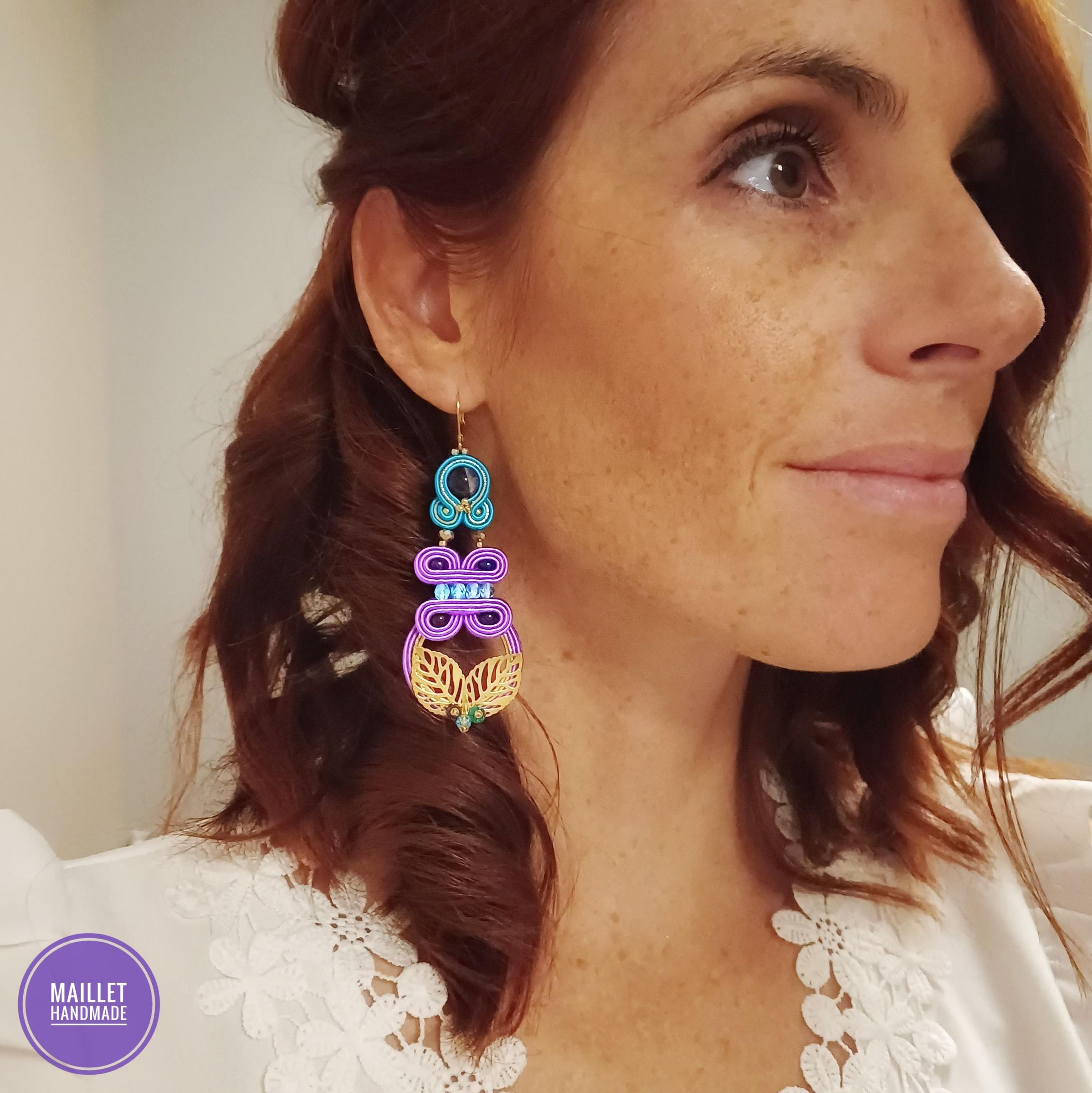 Embroidered Filigree Earrings "Purple Rain" : 9 Steps (with Pictures ...
