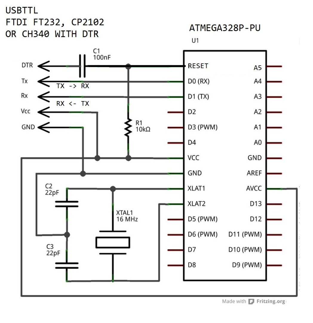 Counter for ATMega328P-PU No Need Arduino Board No Shift Register and ...