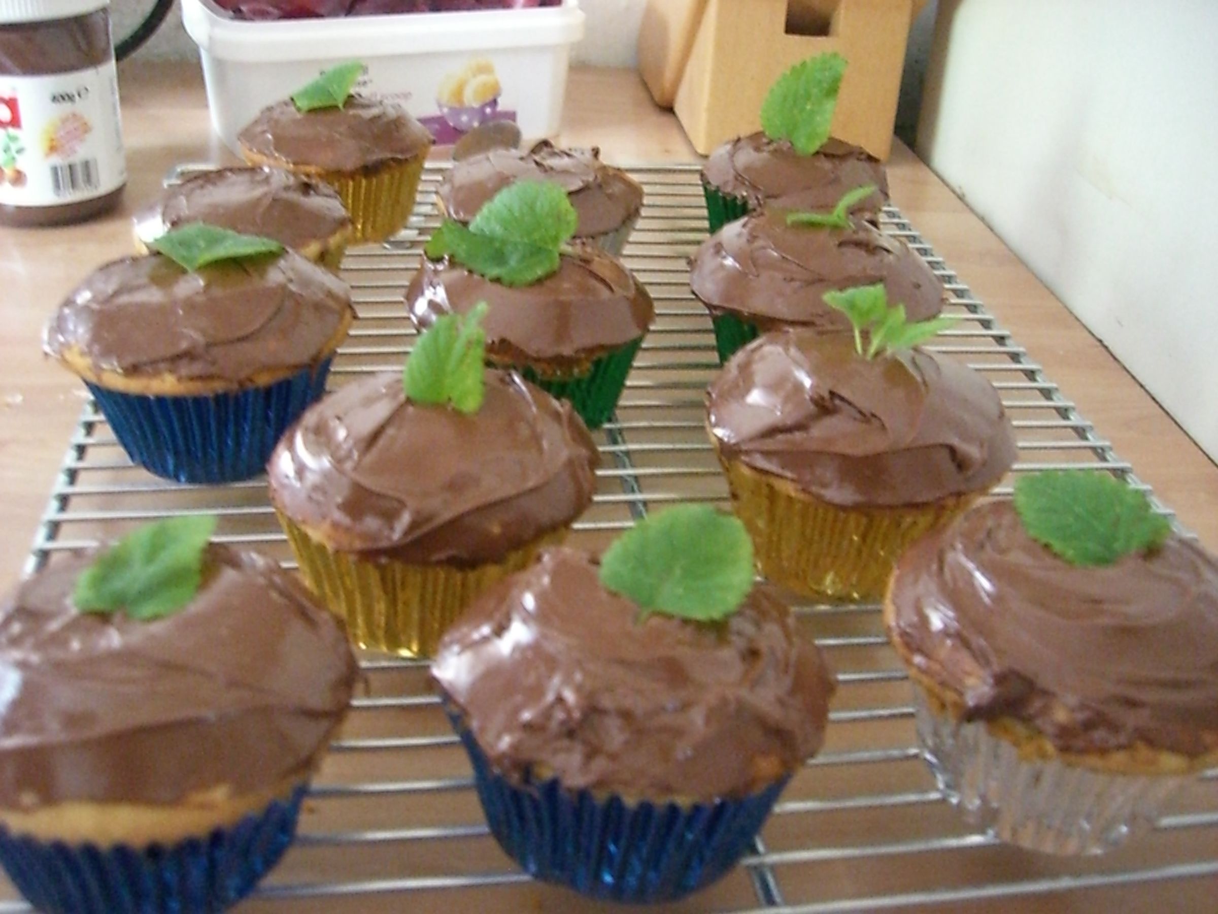 Mint Chocolate Chip Cupcakes With Nutella Topping - Instructables