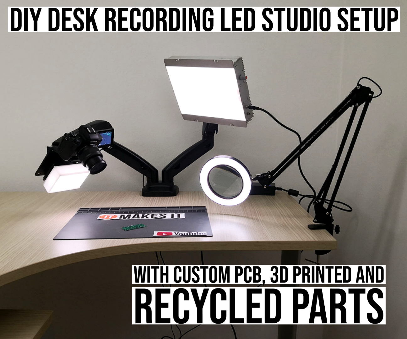 Pro Grade LED Studio Lights and Camera Mount From Scratch - 98 CRI : 13 ...