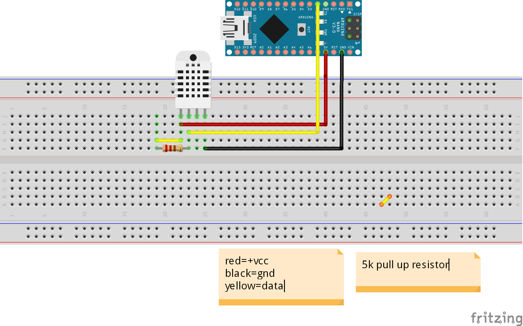 TEMPERATURE AND HUMIDITY MEASUREMENT USING DHT 11 : 5 Steps - Instructables
