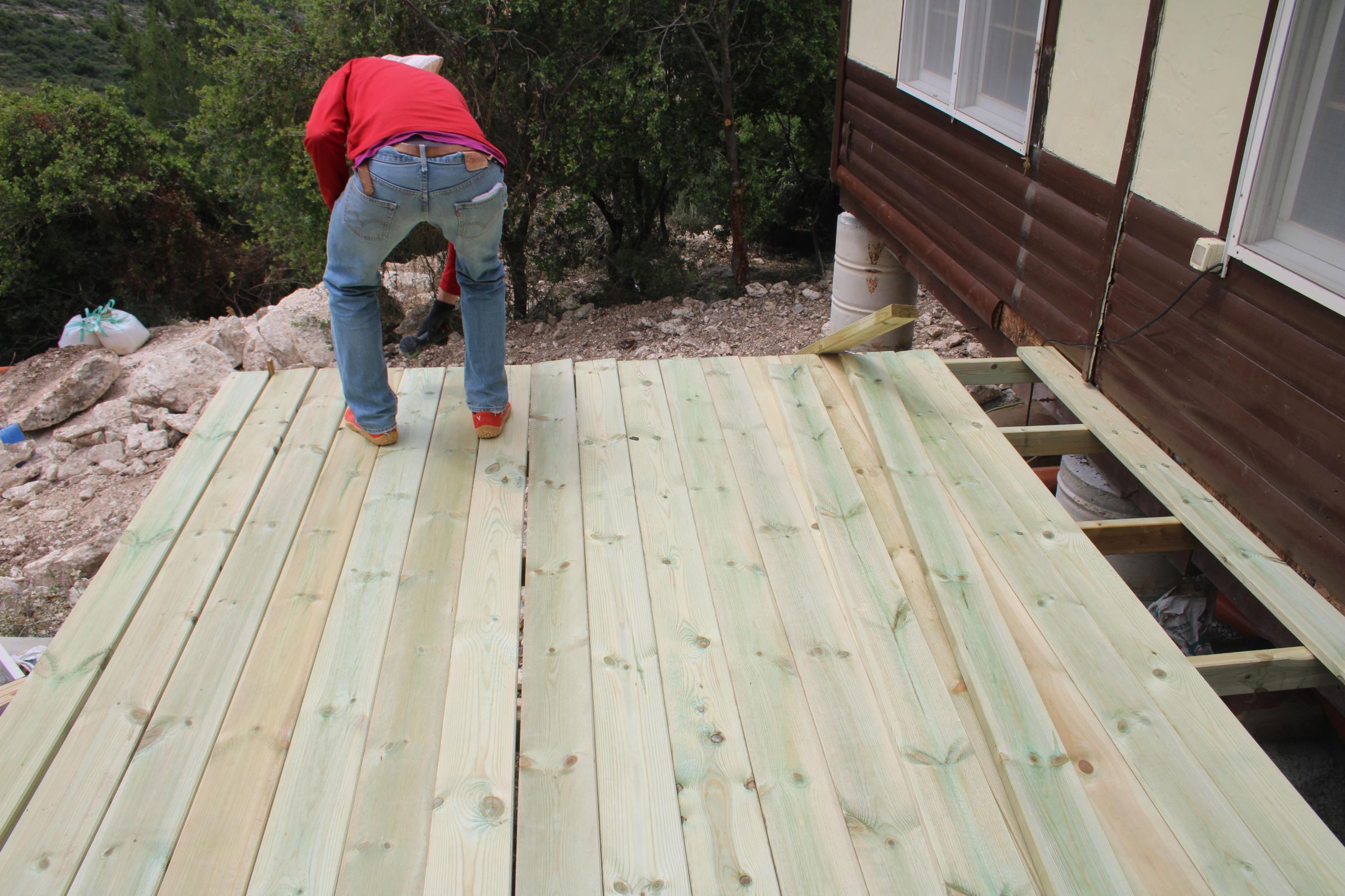 Elevated Wooden Deck (With Stairs) : 11 Steps (with Pictures ...