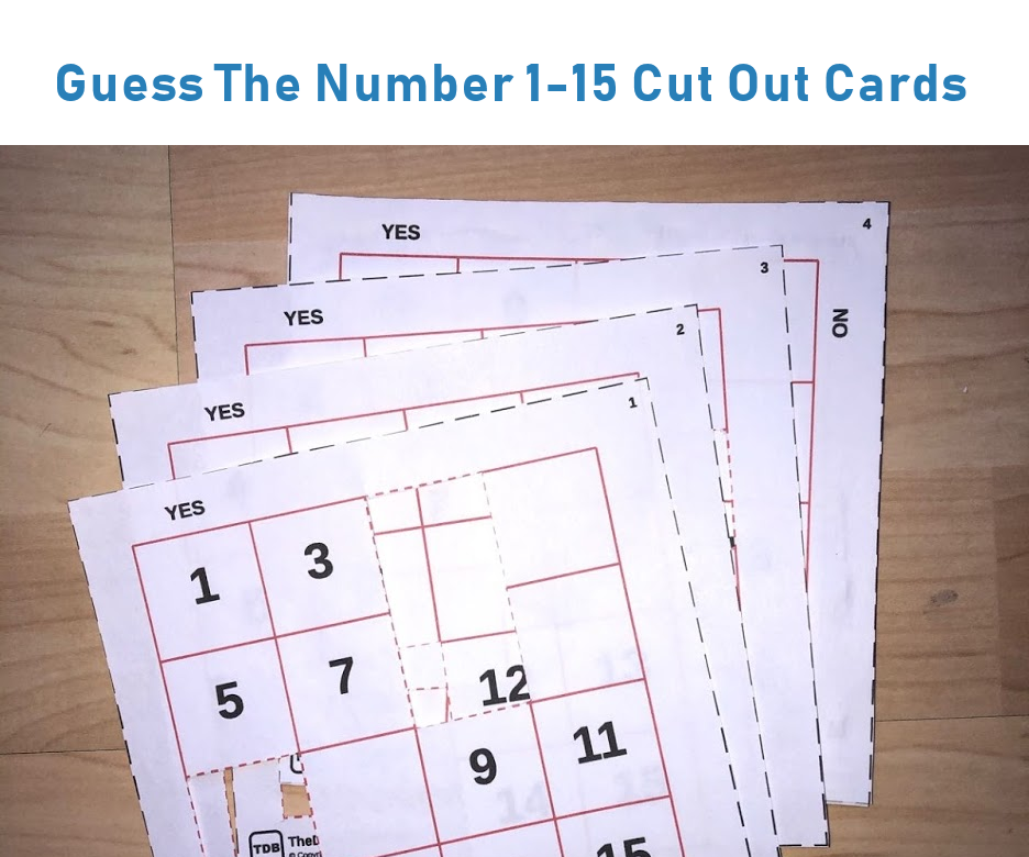 Guess the Number Yes/No Game Maths Cut-Out Cards (Number Grid 1-15 STEM ...