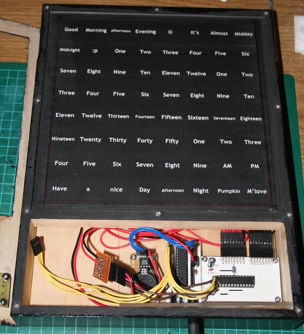 Diy Arduino Word Clock Project 4 Steps With Pictures Instructables