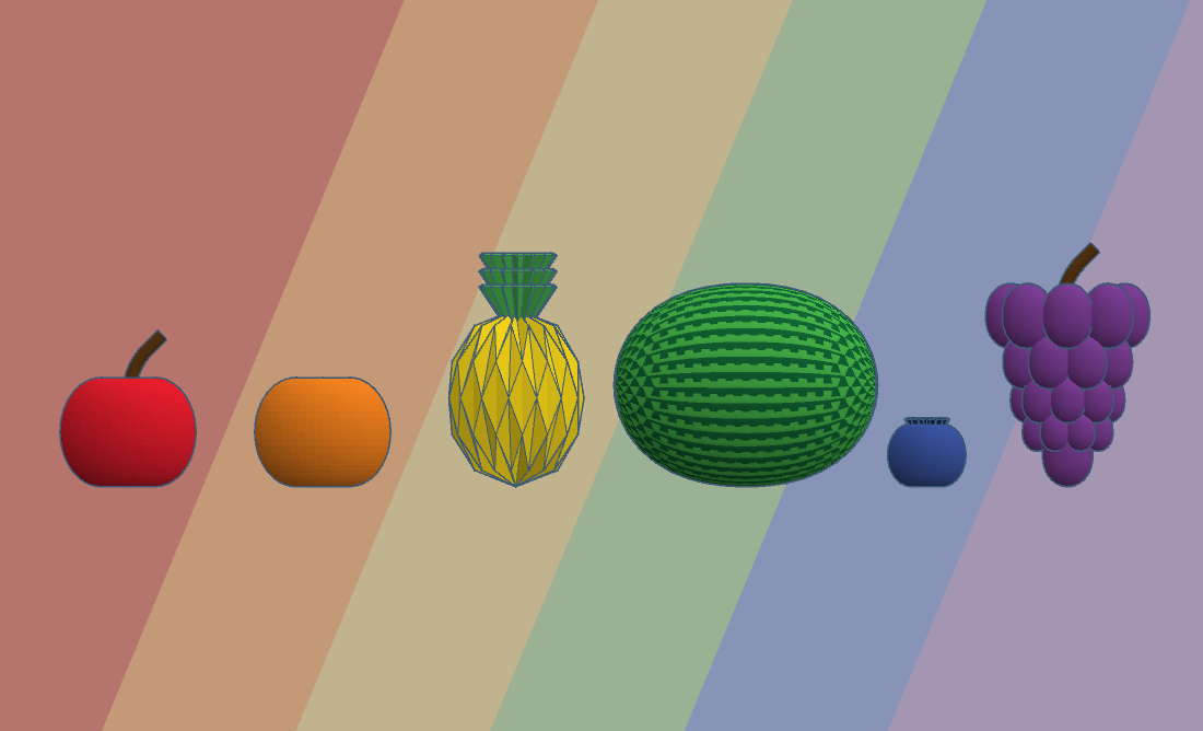 How to Make a Rainbow of Fruit With Tinkercad : 23 Steps (with Pictures ...