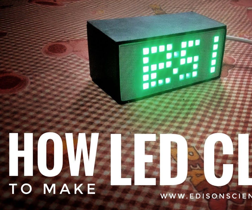 How To Make Led Pixel Arduino Desktop Clock 9 Steps Instructables 8001