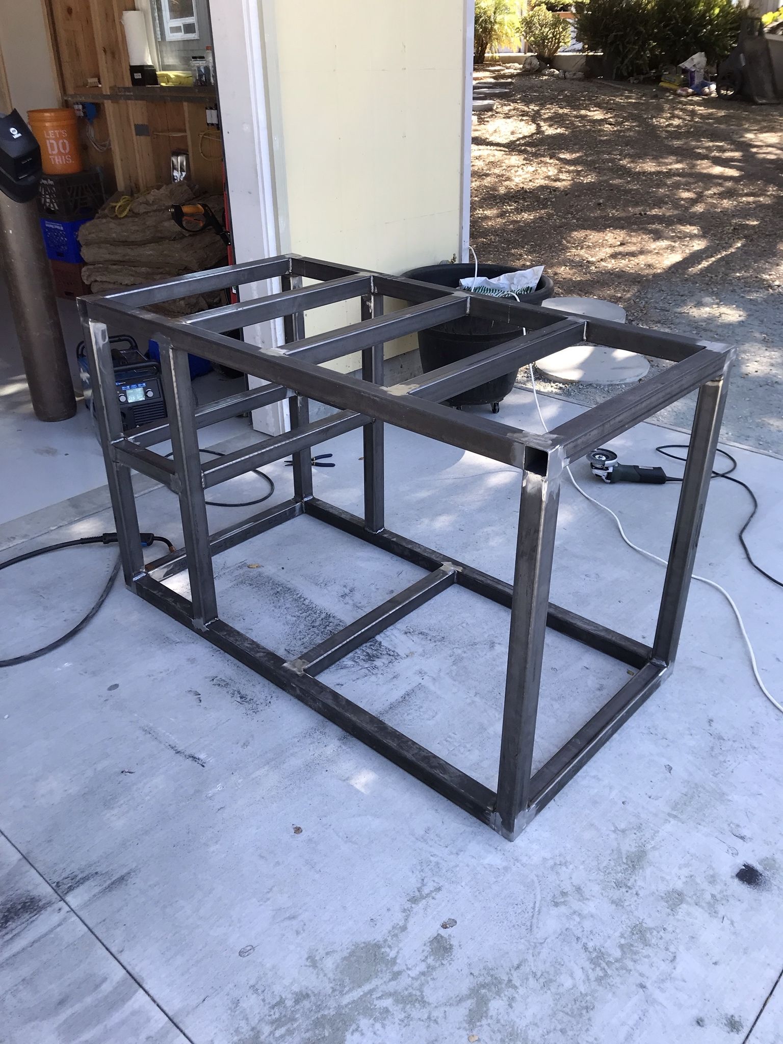 Heavy Duty Steel Welding and Work Table With Storage : 7 Steps (with ...