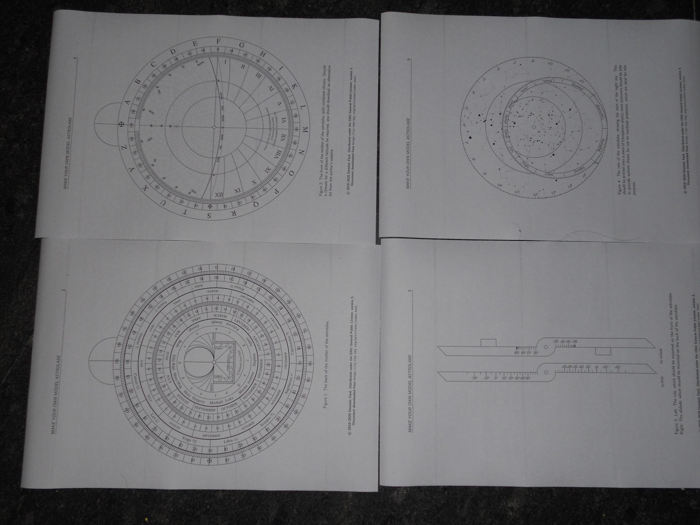 ASTROLABE - Made Using Paper (medieval Astronomical Instrument) : 4 ...