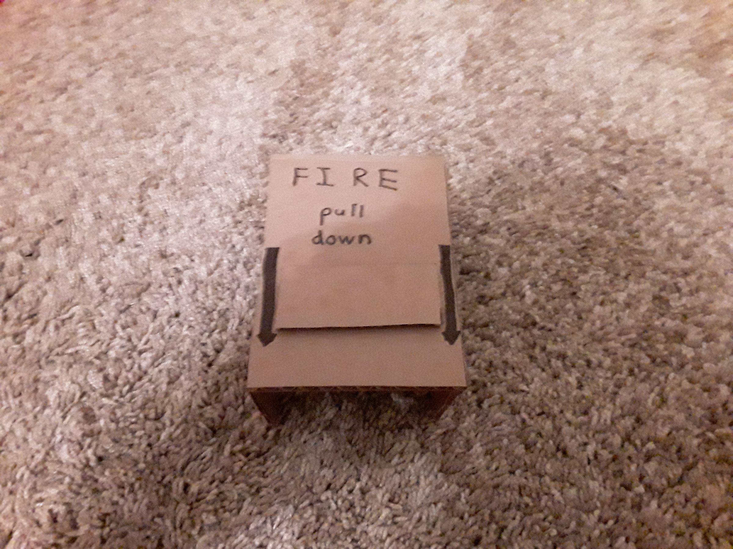 Cardboard Fire Alarm Pull Station/Call Point : 4 Steps - Instructables