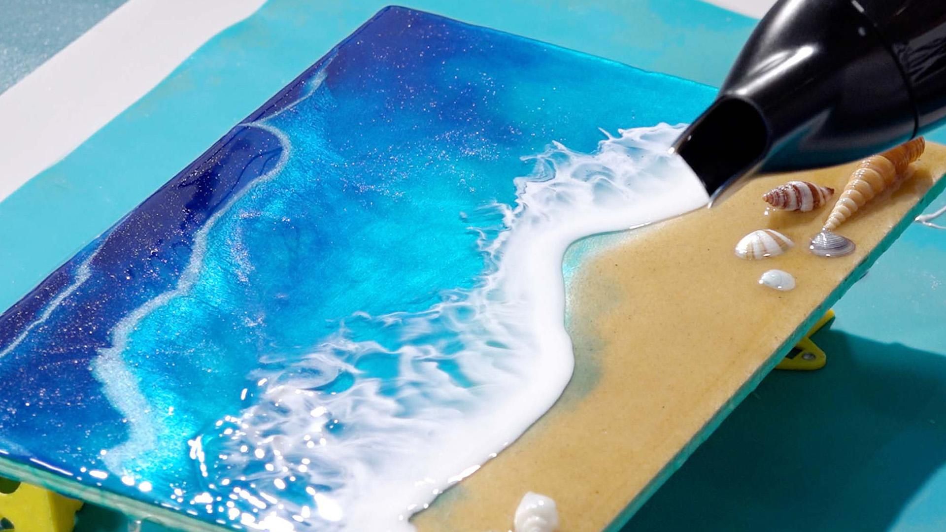 How to Create Two Pieces of Ocean Inspired Resin Art Work! : 8 Steps ...