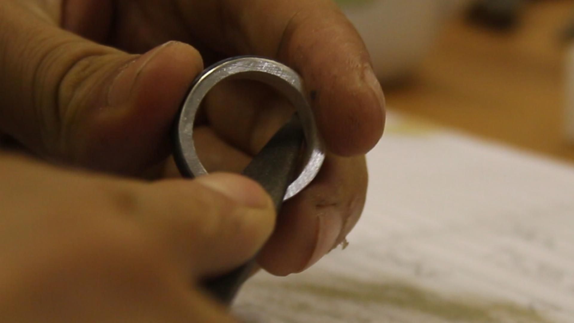 Damascus Steel and Silver Spinner Ring : 11 Steps (with Pictures ...