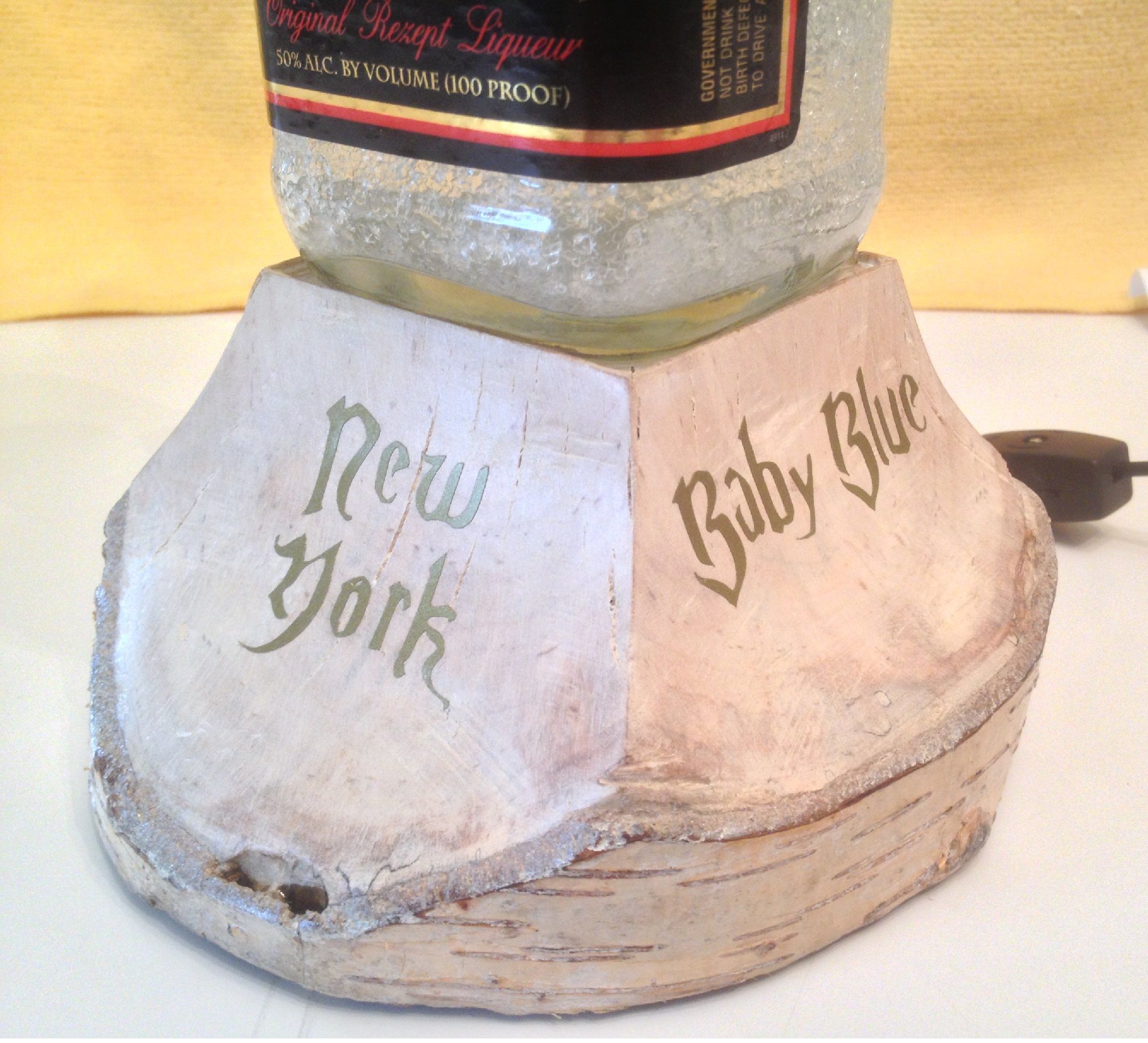 Glowing Glass Shard Coated Bottle Lamp *16 Color LED W/ Remote* : 6 ...