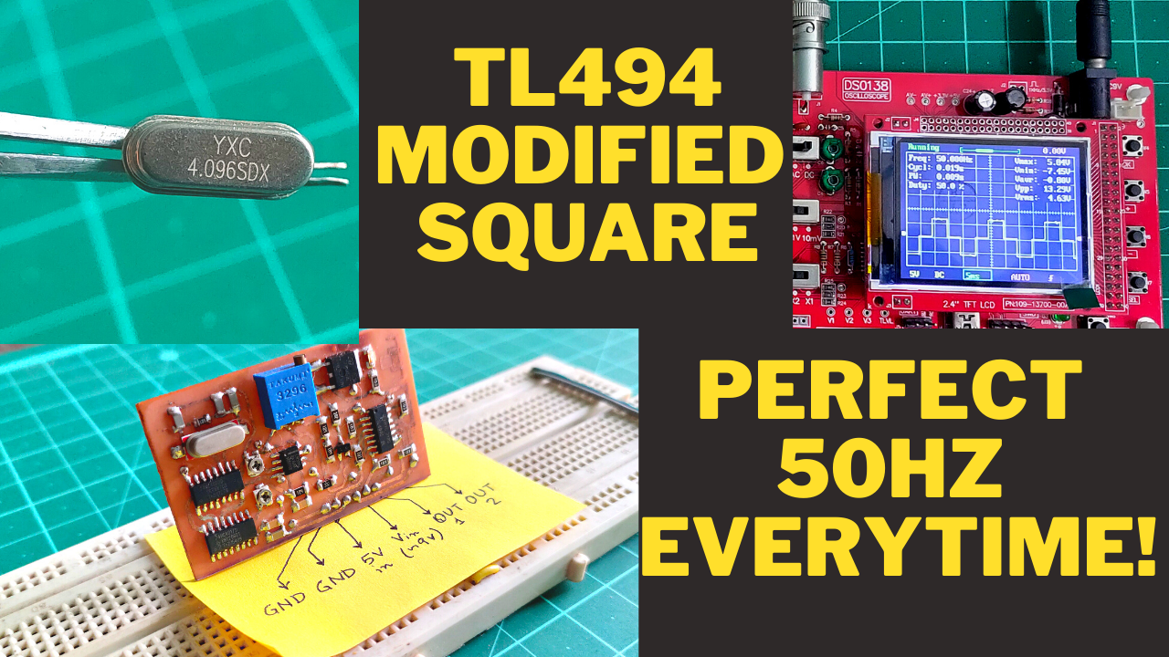 TL494 Working With a Crystal || Generate Perfect 50Hz Modified Square ...