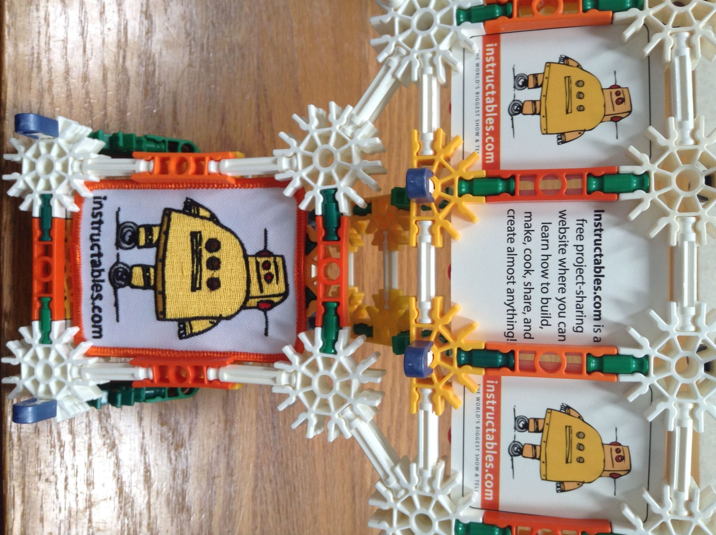 K'nex Instructables Prize Pack Stickers and Patch Display : 4 Steps ...